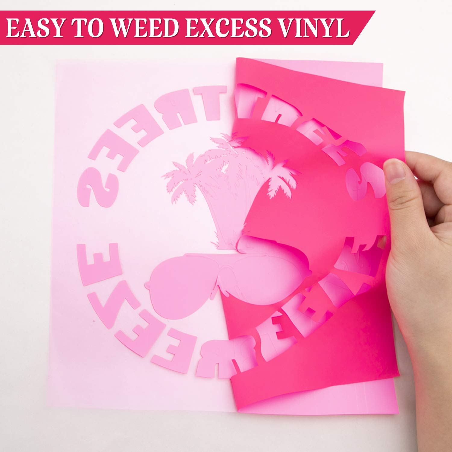 HTVRONT HTV Vinyl Neon Green Heat Transfer Vinyl Roll - 12in x10ft PU Vinyl HTV Iron on Vinyl Easy to Cut & Weed for Heat Vinyl Design (Fluorescent Green)
