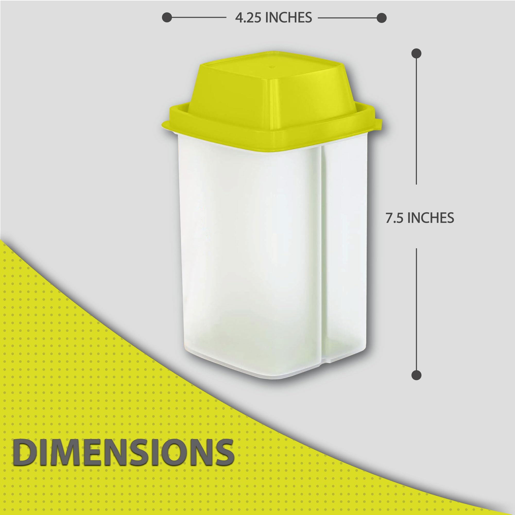 Pickle Storage Container with Strainer Insert, Food Saver (Green Lid) - by Home-X