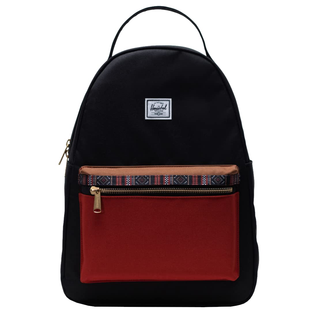 Herschel Nova Mid-Volume, Black/Saddle/Ketchup, One Size
