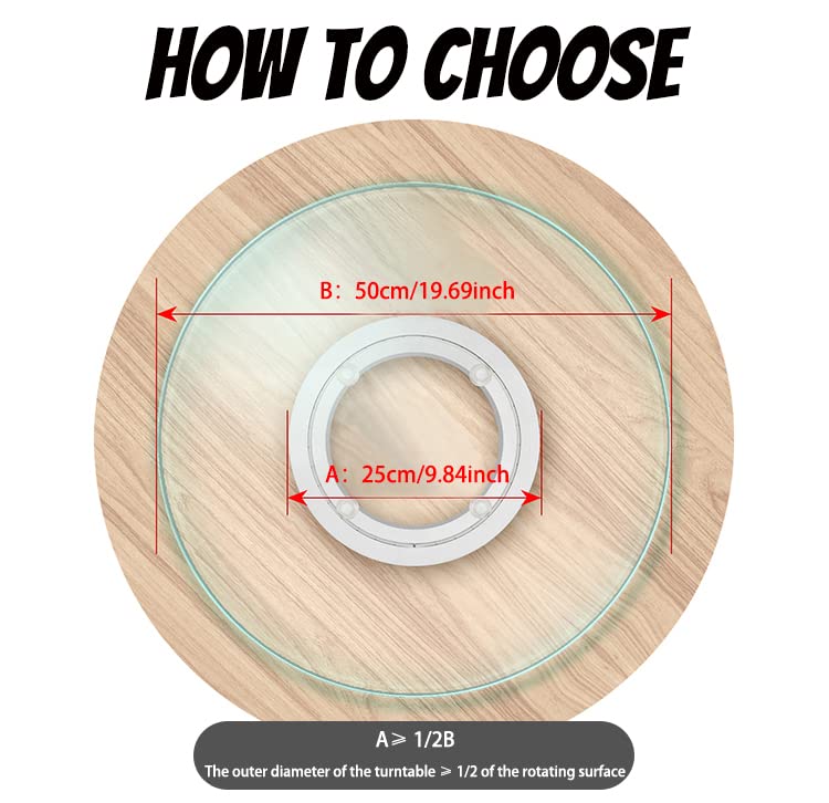 14" 350mm Aluminium Lazy Susan Hardware-Rotating Turntable Bearing Round Swivel Plate