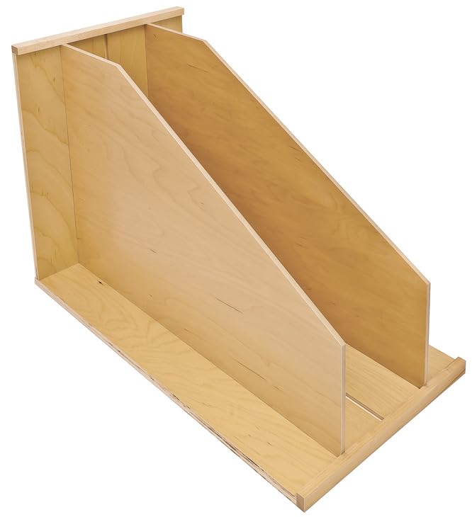 Maple Wood 10-1/4 Inch Wide Vertical Tray Divider Organizer with 3 Sections for 12 Inch Cabinets (1)