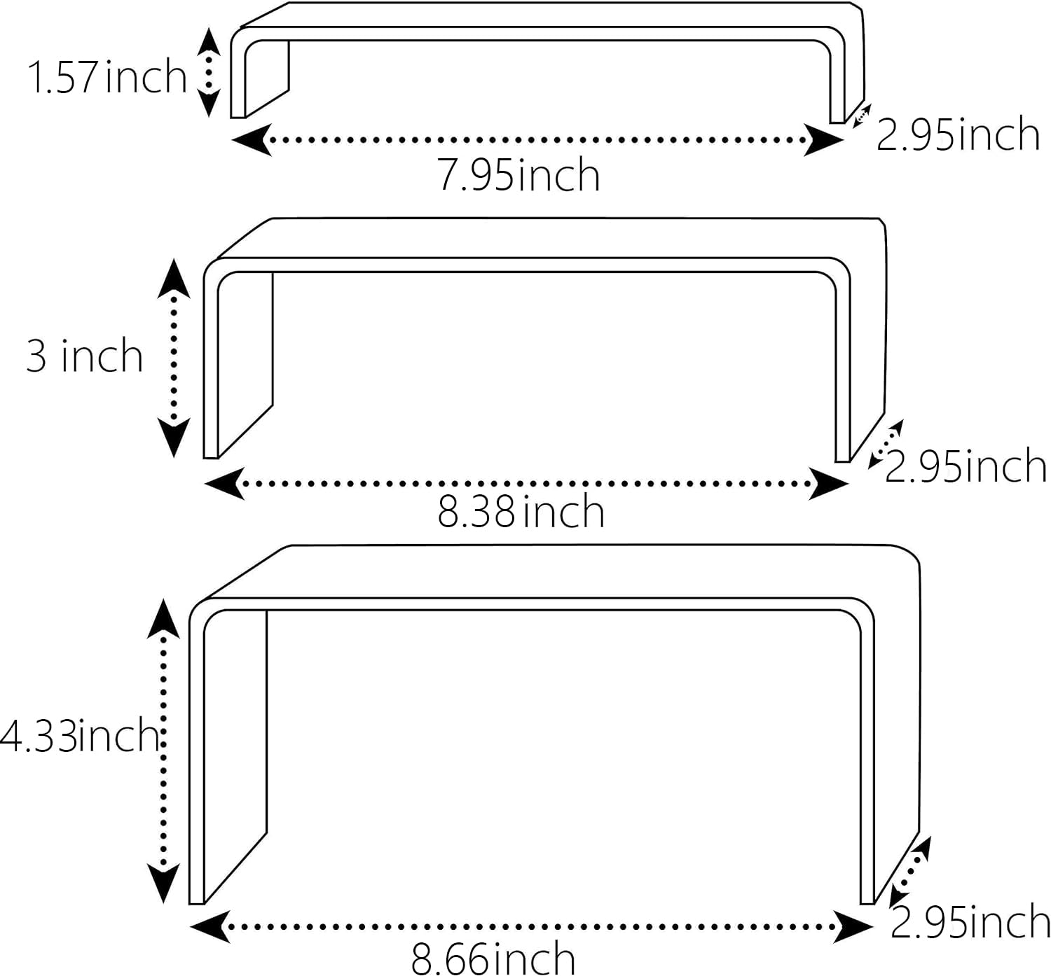 ihomecooker 6 Pc Clear Acrylic Display Risers Showcase for Shoe Risers Retail Stand Cupcake Stand Dessert Stand …