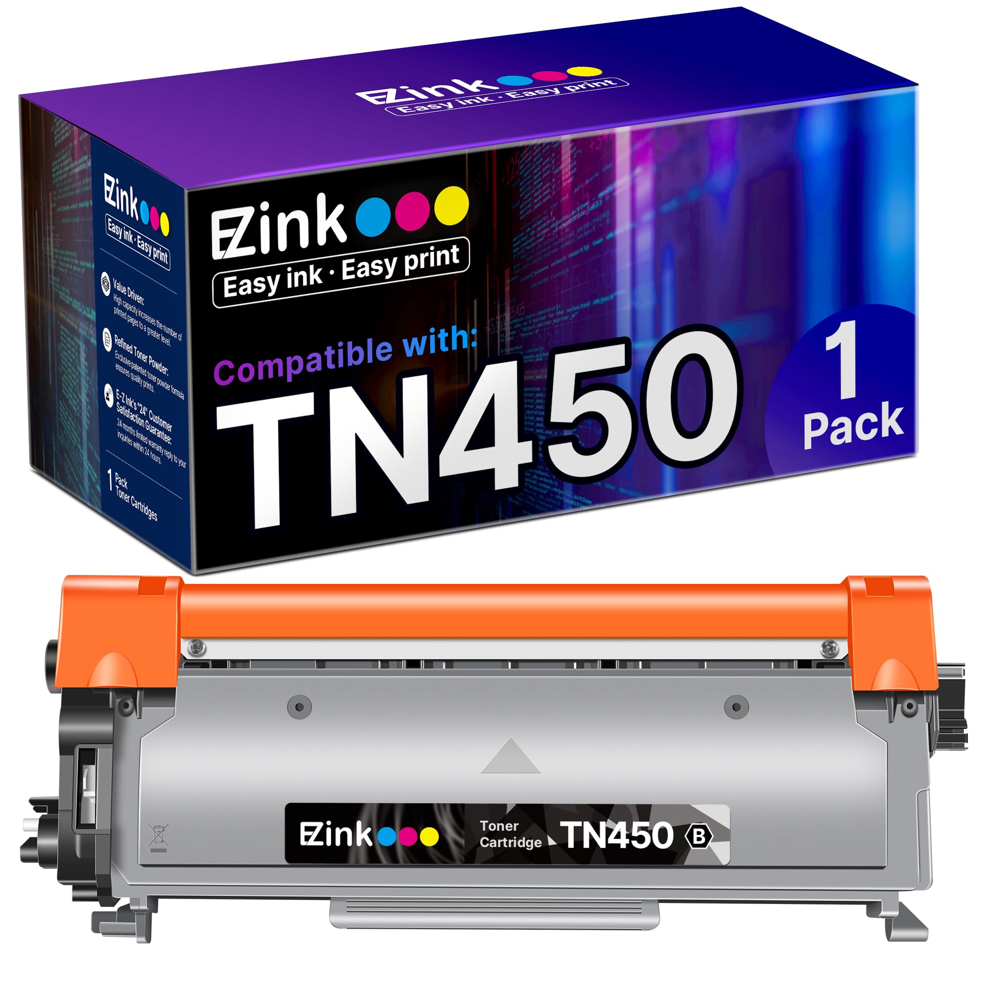 E-Z Ink (TM) Compatible Toner Cartridge Replacement for Brother TN450 TN420 TN-450 TN-420 to use with HL-2270DW HL-2280DW HL-2230 HL-2240 MFC-7360N MFC-7860DW DCP-7065DN Intellifax 2840 2940 (1 Black), 6852689