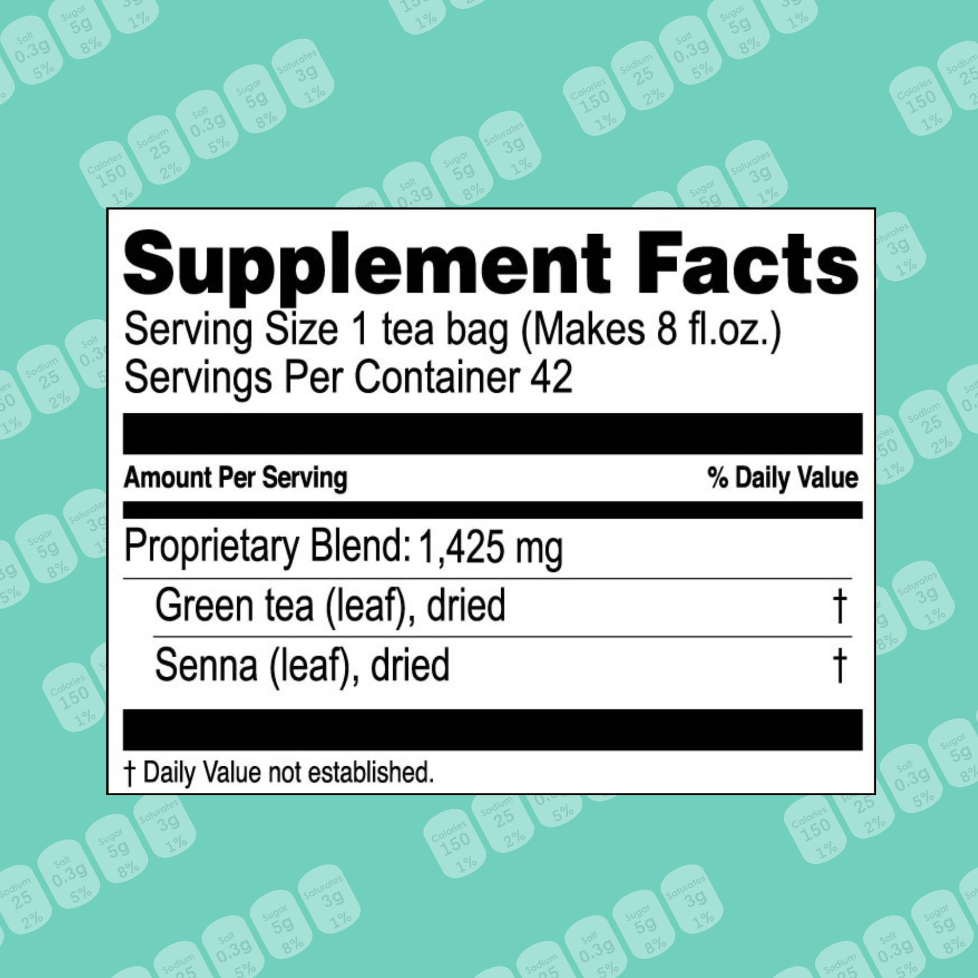 Hyleys Slim Tea 5 Flavor Assortment - Weight Loss Herbal Supplement Cleanse and Detox - 25 Tea Bags (1 Pack)