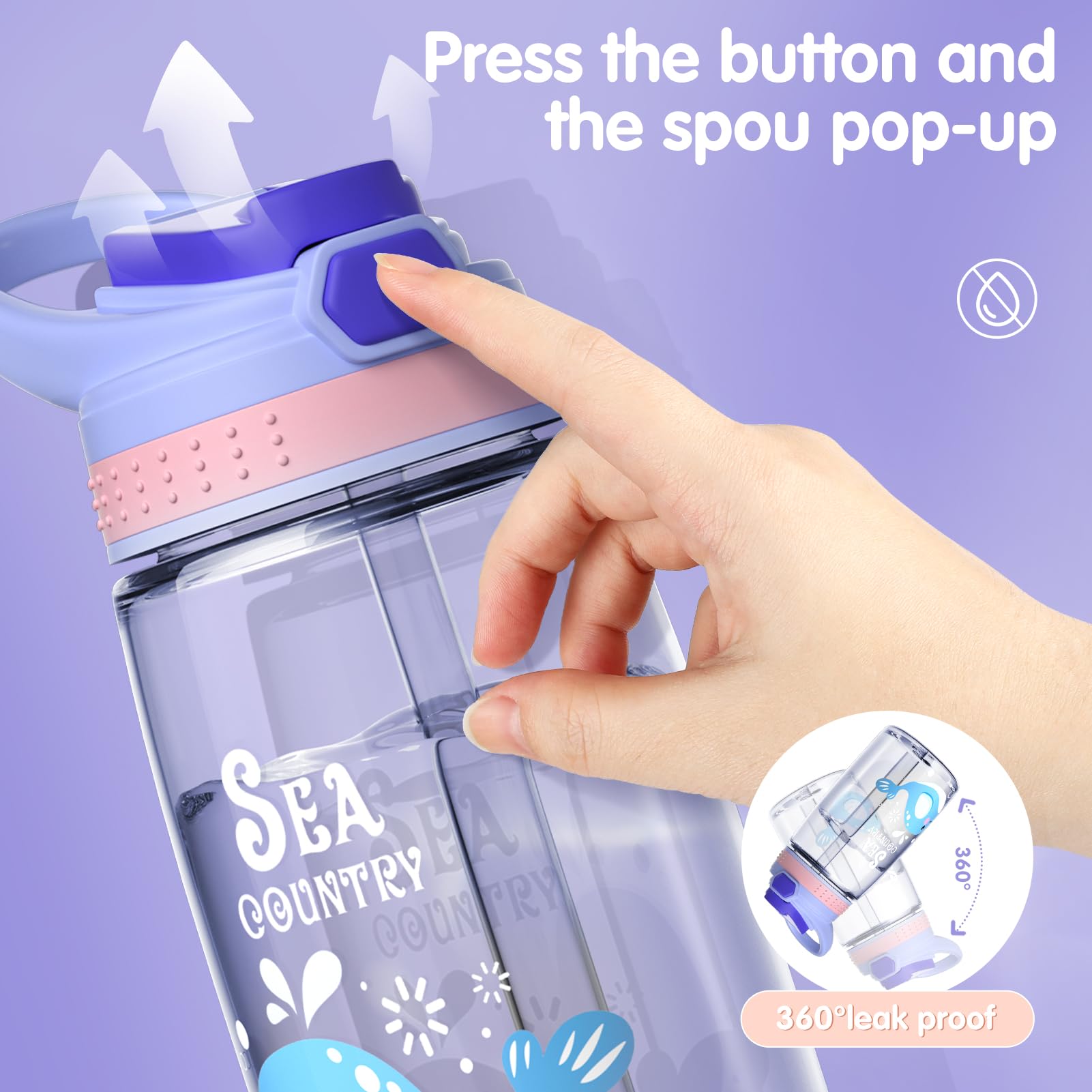 WayEee Lunch Box with Lunch Bag Bento Box Set for Girls - Insulated Lunch Bag with 4 Compartment Bento Box Water Bottle Ice Pack Silicon Cap Salad Container for Kids Back to School Ideal for Age 6-15