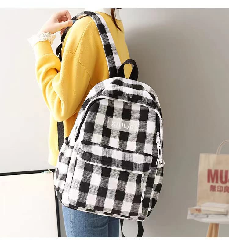 School Backpack for Girls,Cute Backpacks for Teen Girls with Pendent,Outdoor backpack,Book Bag,Purple Backpack (black)
