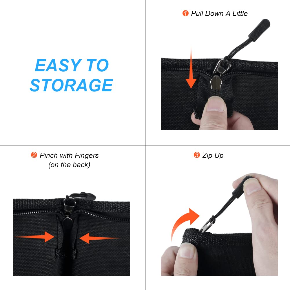 JOINDO Water Resistant Waxed Canvas Knife Bag with Durable Zipper, 5 Slots Professional Chef Knife Roll Bag with Handle, Heavy Duty Knives Pouch, 1 Pack