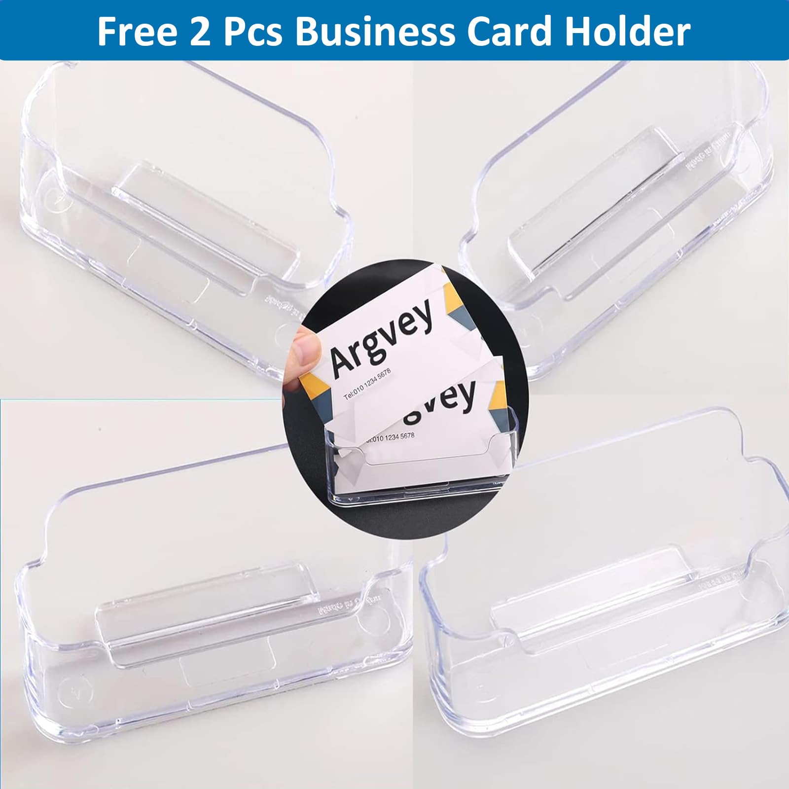Acrylic Brochure Holder, 6-Pack Plastic Trifold 4 Inches Wide Pamphlet Holder Wall Mount/Countertop Organizer for Display Flyer, Booklet, Document, Literature