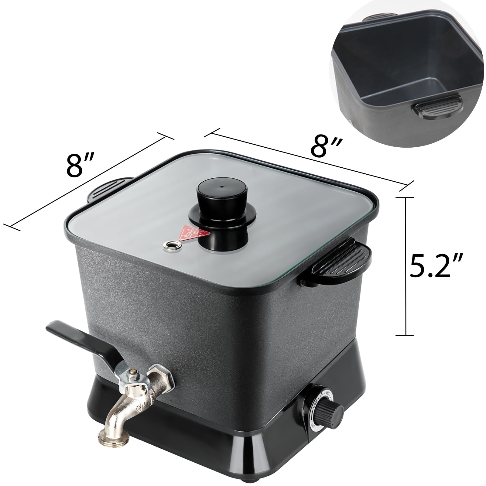 Byoowndiy Wax Melter for Candle Making, 150 oz Electric Candle Wax Melting Pot with Pour Spout and Temperature Controller