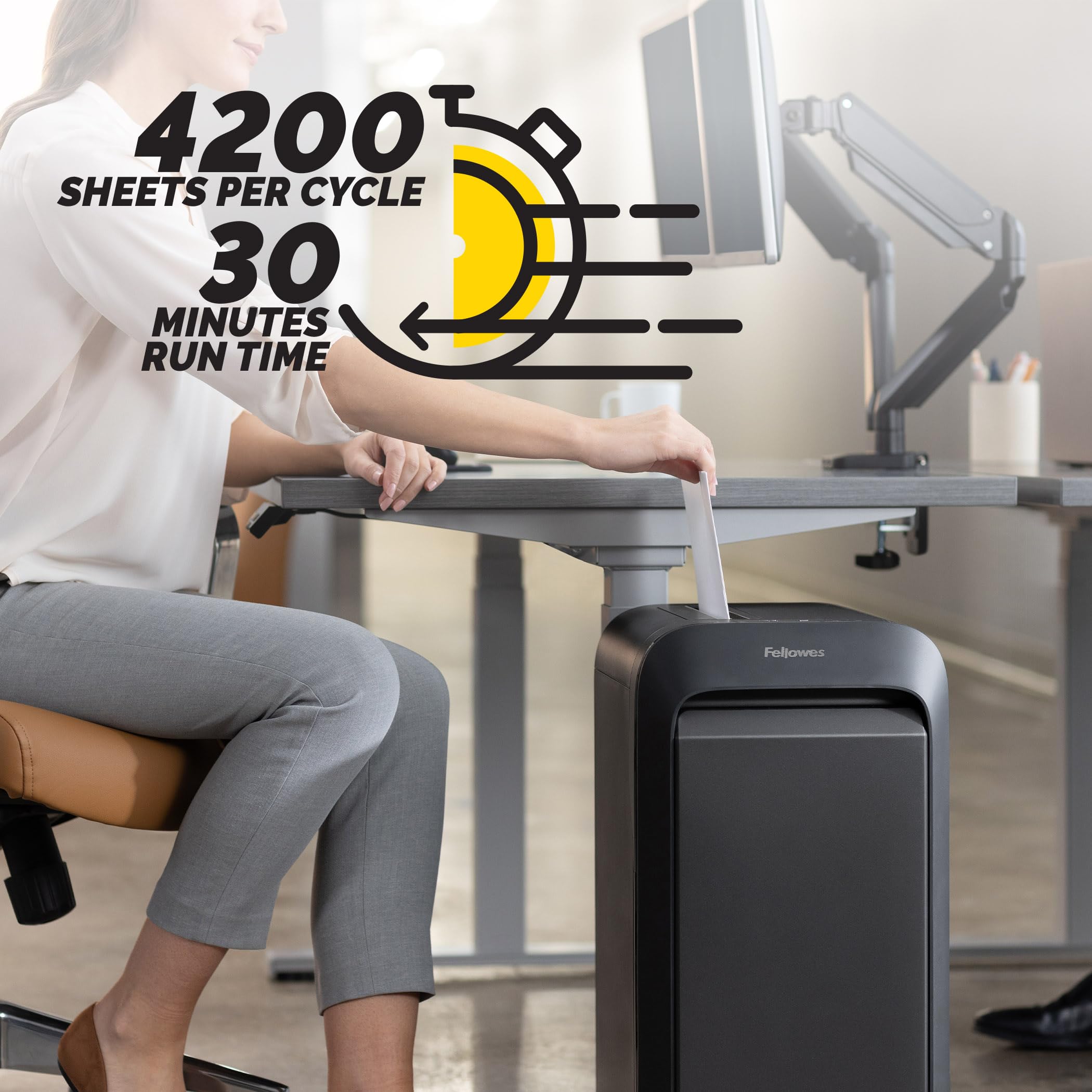 Fellowes LX22M 20 Sheet P-4 Micro-Cut, Heavy Duty Paper Shredder for Office, 100% Jam Proof (Black)