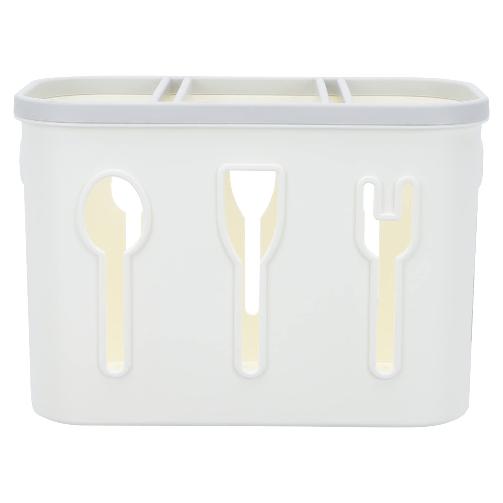 Cabilock Flatware Holders Kitchen Utensil Caddy Plastic Chopsticks Holder Drying Rack Basket Fork Spoon Drain Storage Holder Cup Pot for Kitchen Accessories Sink Cutlery Drainer