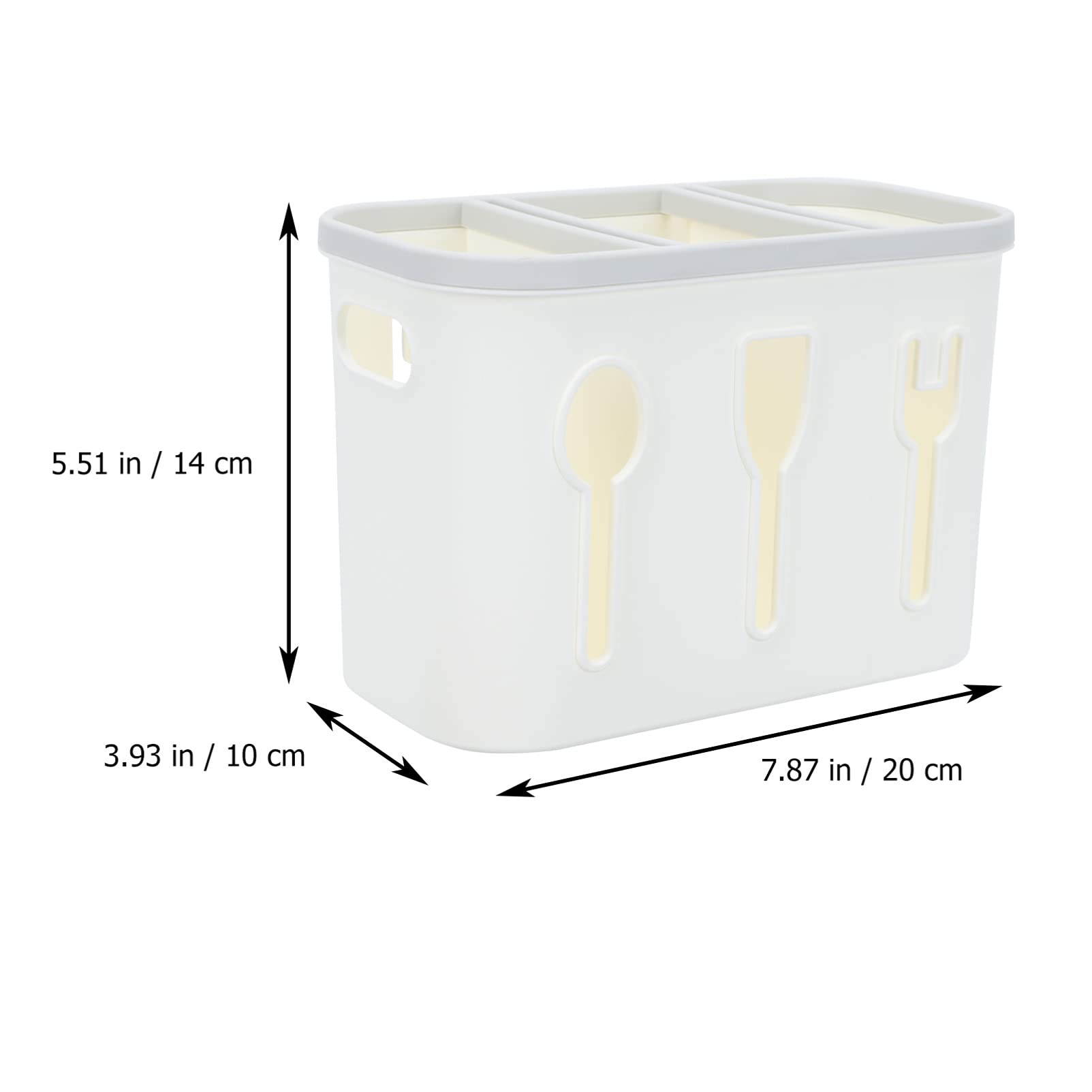 Cabilock Flatware Holders Kitchen Utensil Caddy Plastic Chopsticks Holder Drying Rack Basket Fork Spoon Drain Storage Holder Cup Pot for Kitchen Accessories Sink Cutlery Drainer