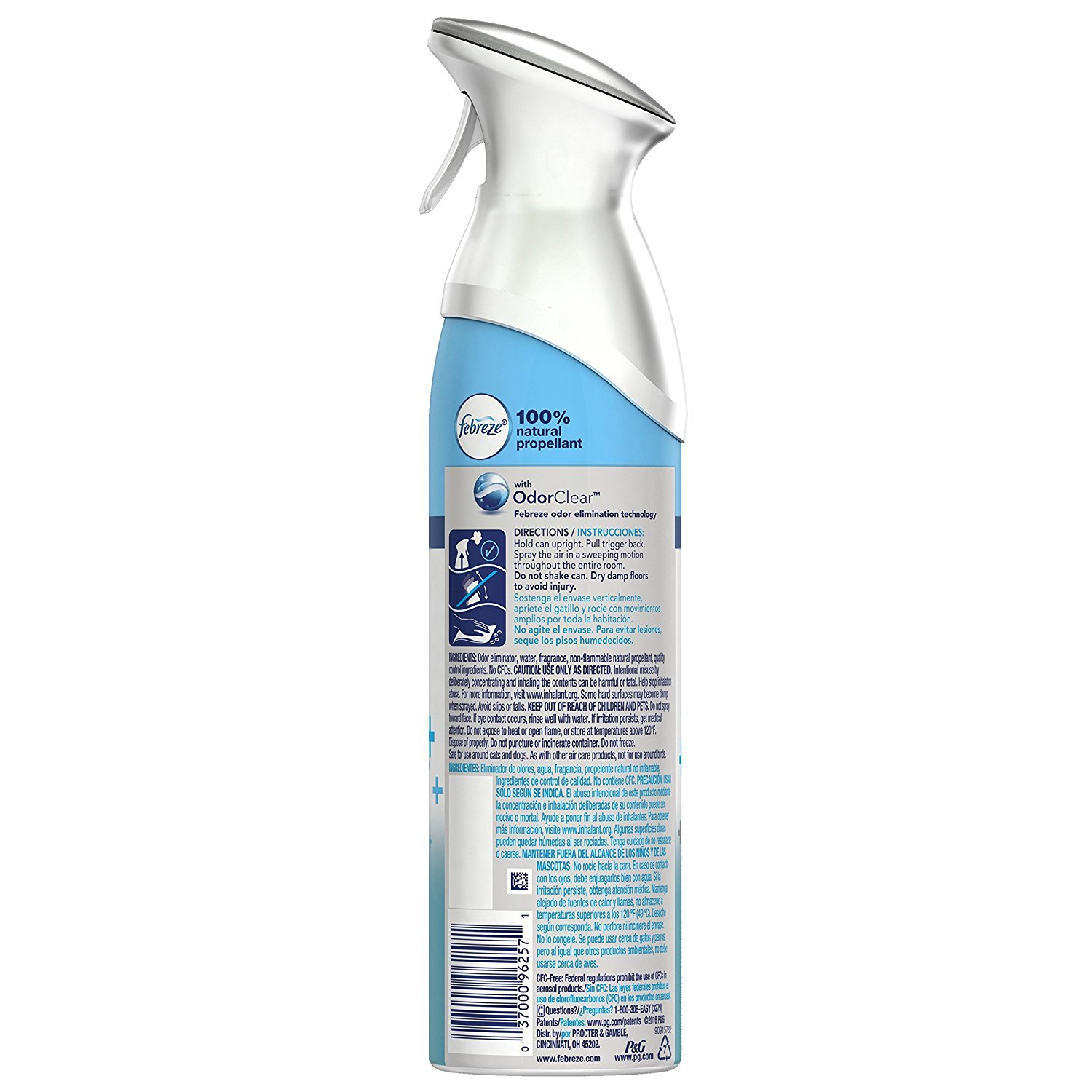 Febreze Air Freshener Heavy Duty Spray, Odor Fighter, Crisp Clean, 8.8 oz (Pack of 6)