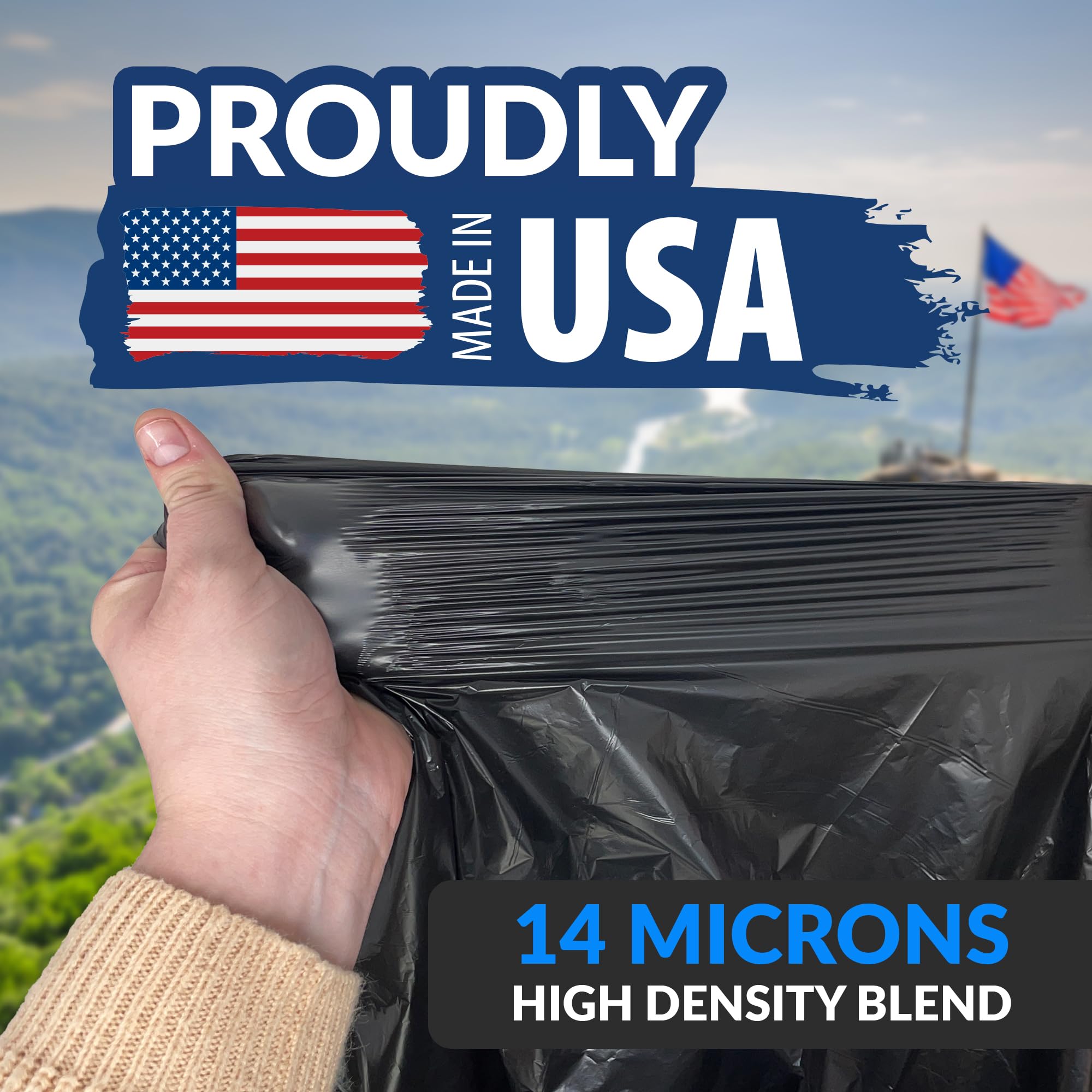 Reli. SuperValue 40-45 Gallon Trash Bags (250 Count Bulk), Made in USA | Black Large Garbage Bags - 40 Gallon - 42 Gallon - 44 Gallon - 45 Gallon Large Trash Bag Can Liners 40-45 Gal Capacity