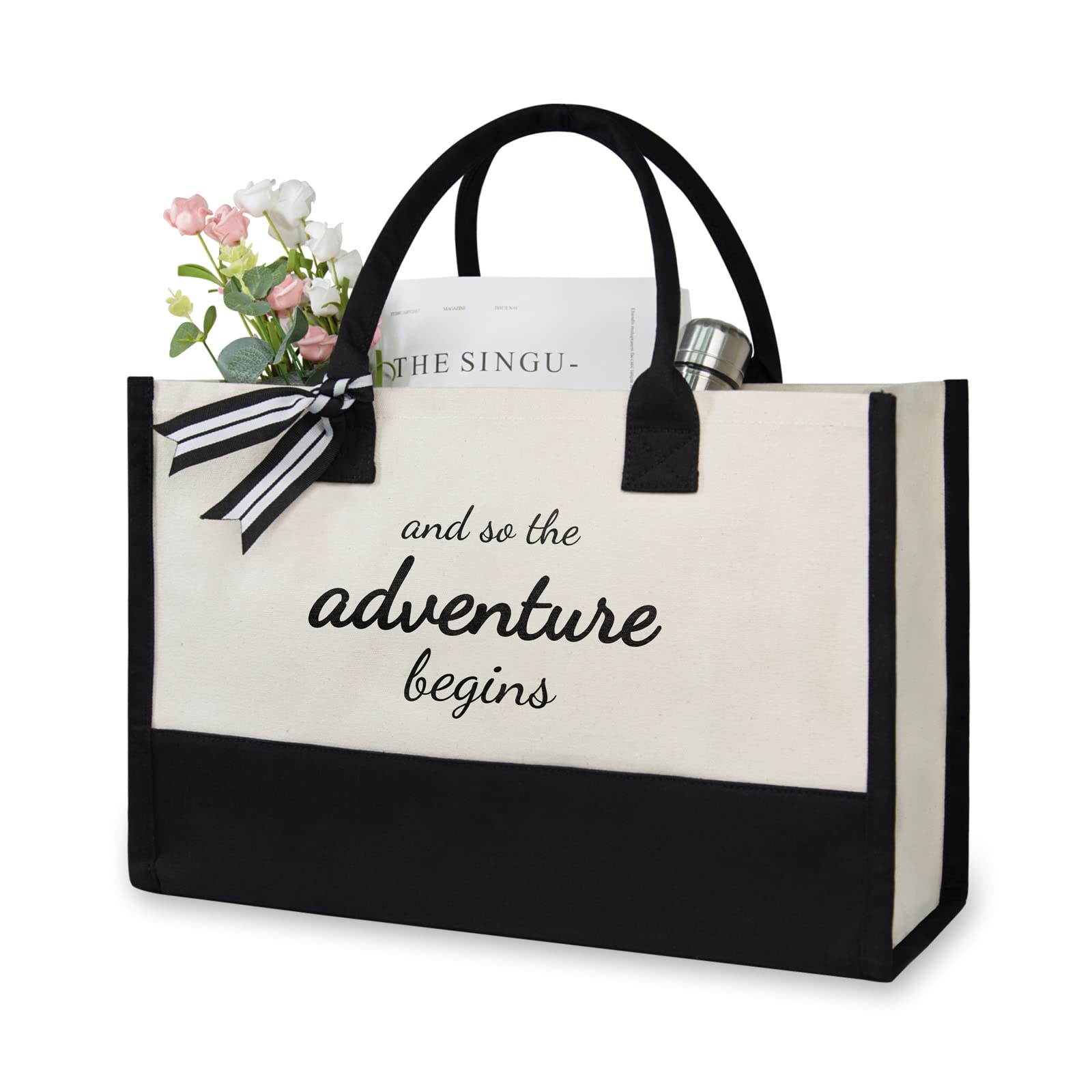 TOPDesign Future Mrs Bride Canvas Tote Bag, Bride Gifts Bridal Shower, Bachelorette Party, Engagement Wedding Gifts, Miss to Mrs, Bride to Be Gifts