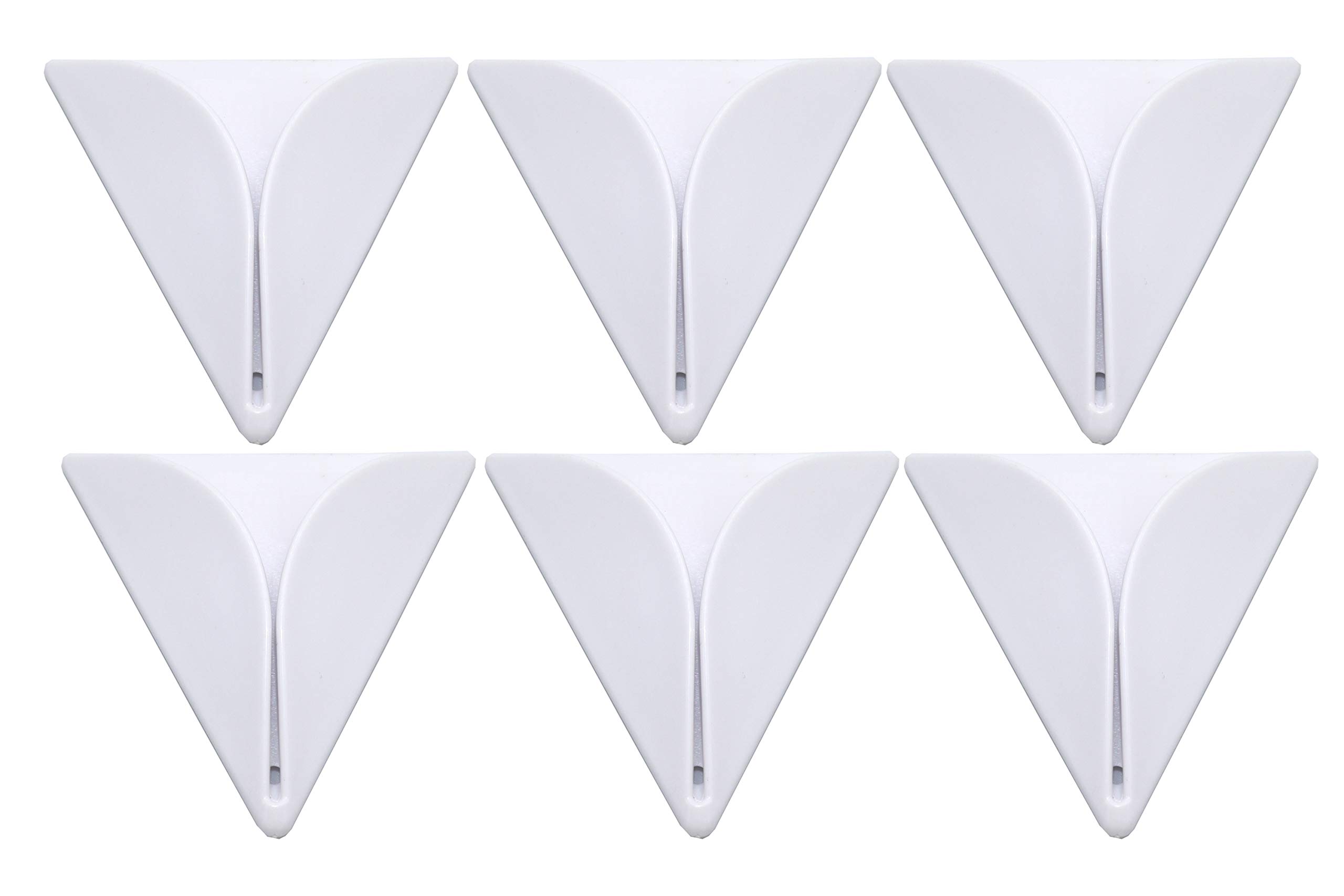 FGen 6pcs Wall Paste Does Not Fall Off Firmly Triangle Type Self-Adhesive Towel Hook