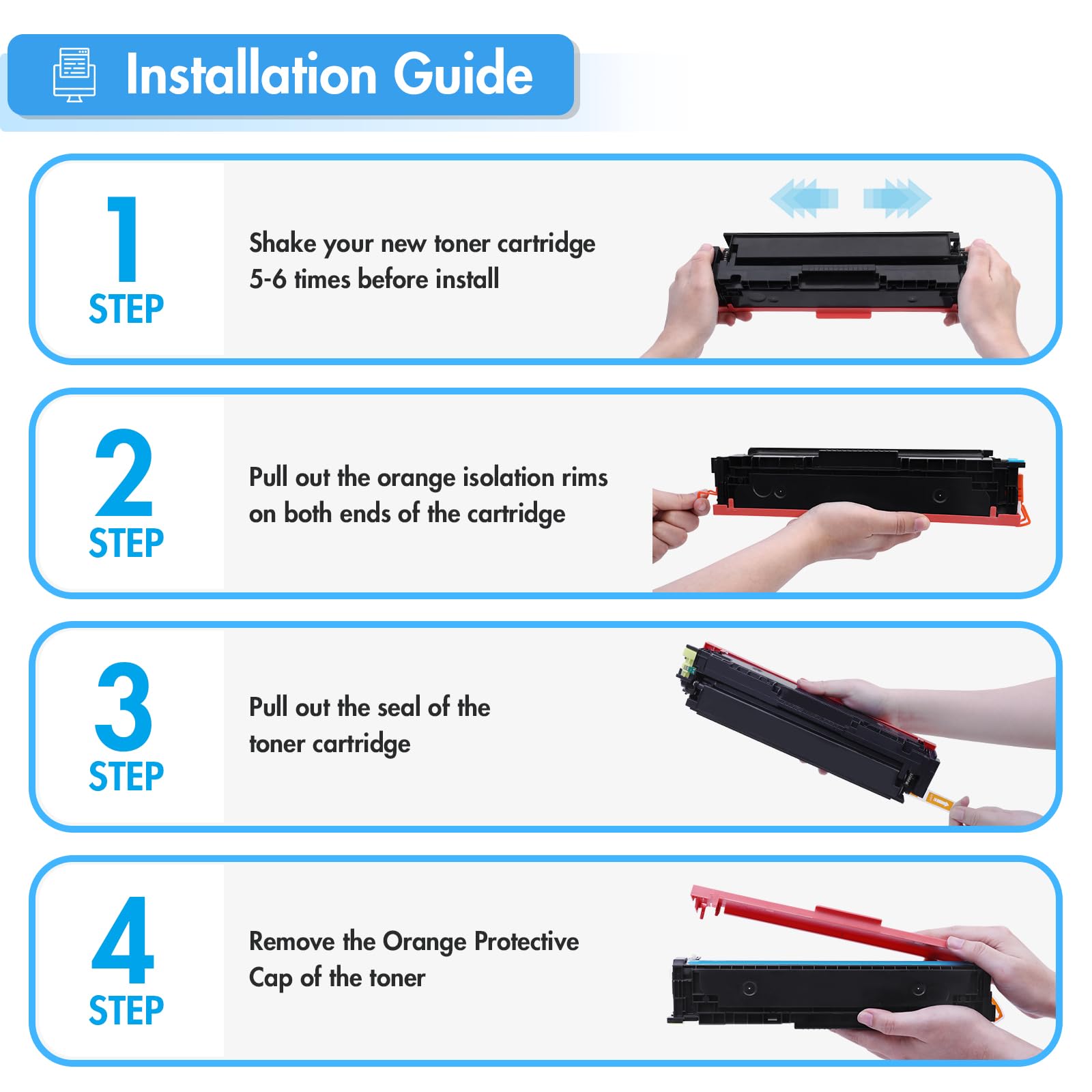 TRUE IMAGE Compatible Toner Cartridge Replacement for HP 410X CF410X CF410A 410A M477 M452 Color Pro MFP M477fdw M477fnw M452dw M477fdn M452nw M452dn M377dw Printer Ink (Black, 1-Pack)
