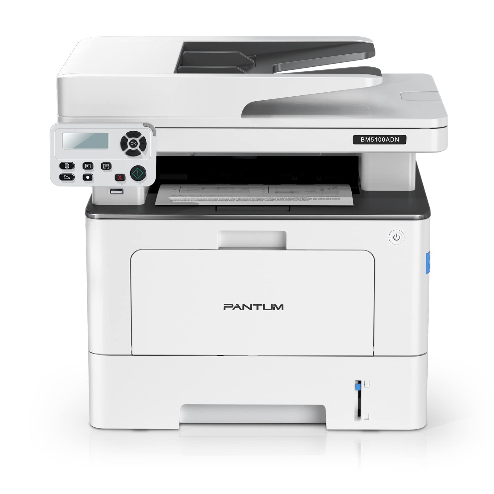 Pantum Laser Printer All in one Monochrome Multifunction Black and White Printer 40ppm,Auto Duplex,Copy&Scan,Network and USB Only, BM5100ADN