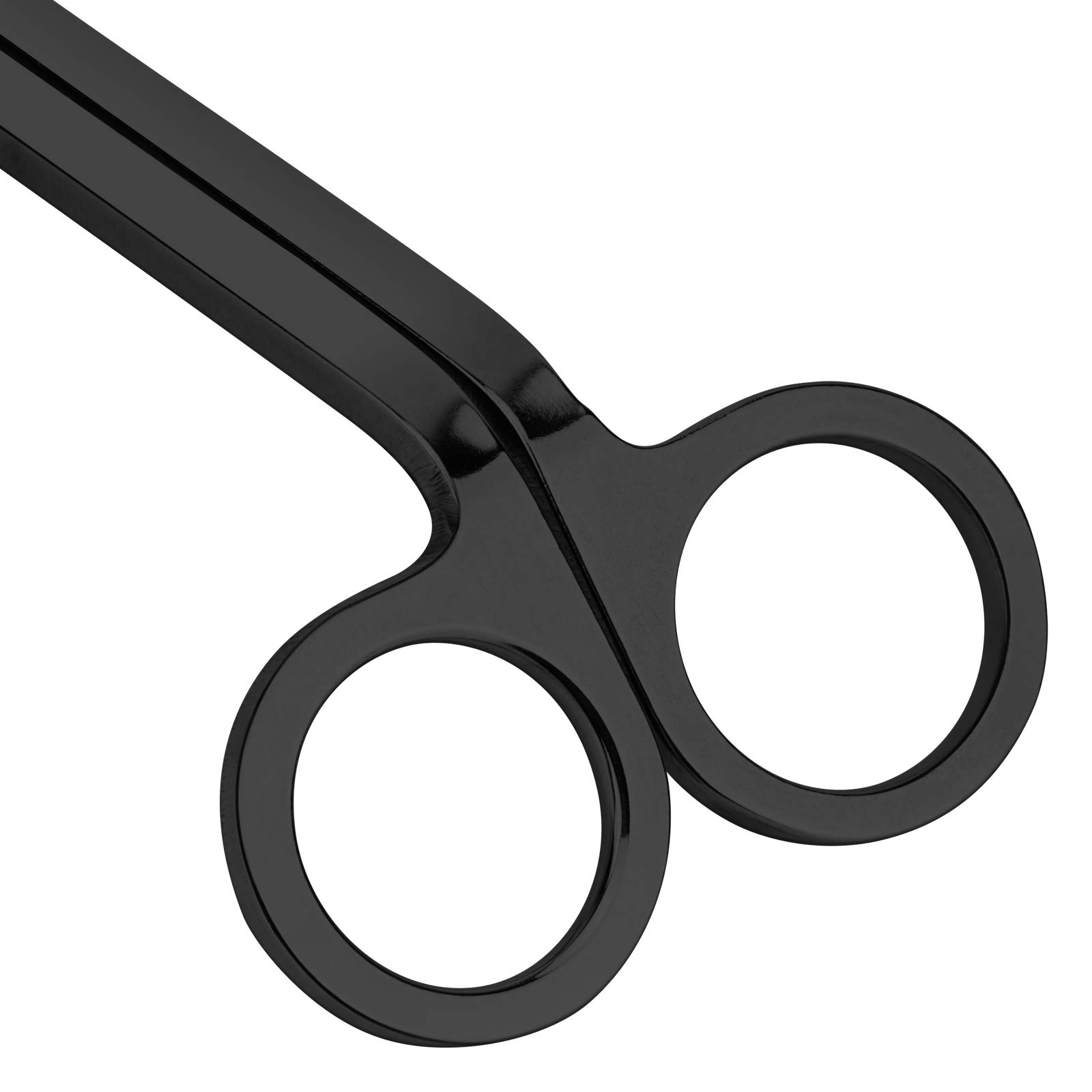 CHEFBEE Candle Wick Trimmer, Polished Stainless Steel Wick Clipper Cutter, Scissors, Reaches Deep Into Candles to Cut Spent Wicks, Allow Cleaner Burn and Prevent Soot Buildup (Black)