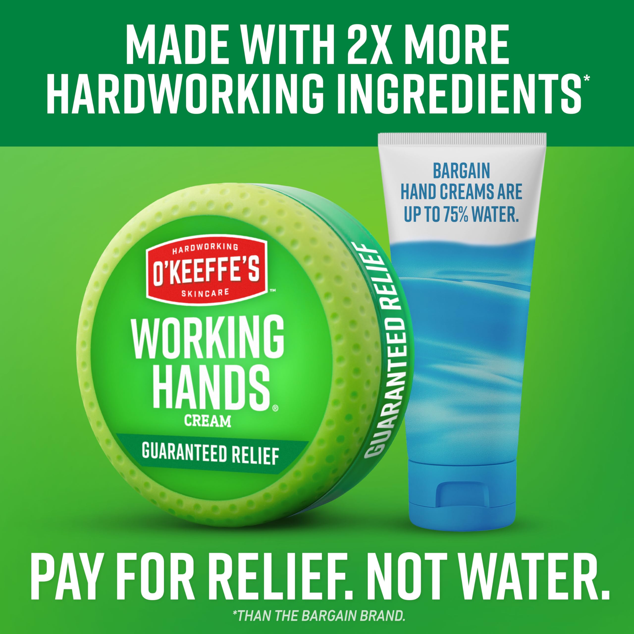 O'Keeffe's Working Hands Hand Cream, For Extremely Dry, Cracked Hands, 6.8 oz Jar (Value Size, Pack of 1)