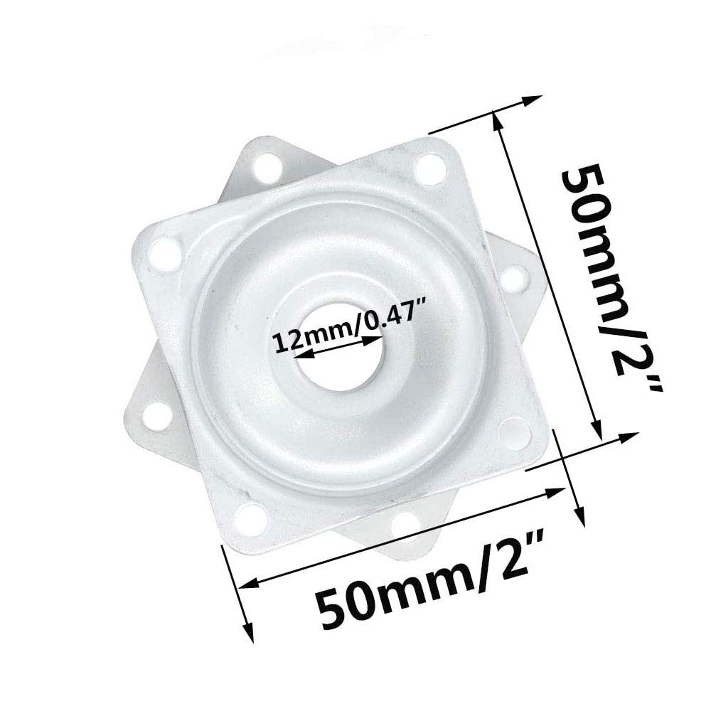 Modell 8 Pack 2-inchSquare Lazy Susan Turntable Bearing, 5/16-inch Thick 44-Lb Capacity