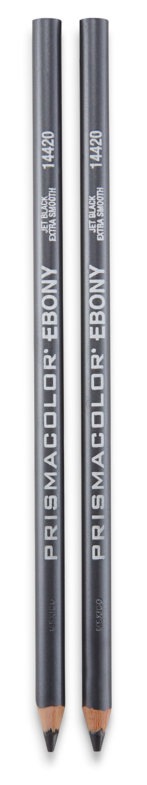 Prismacolor Ebony Graphite Drawing Pencils, Black, 2-Count