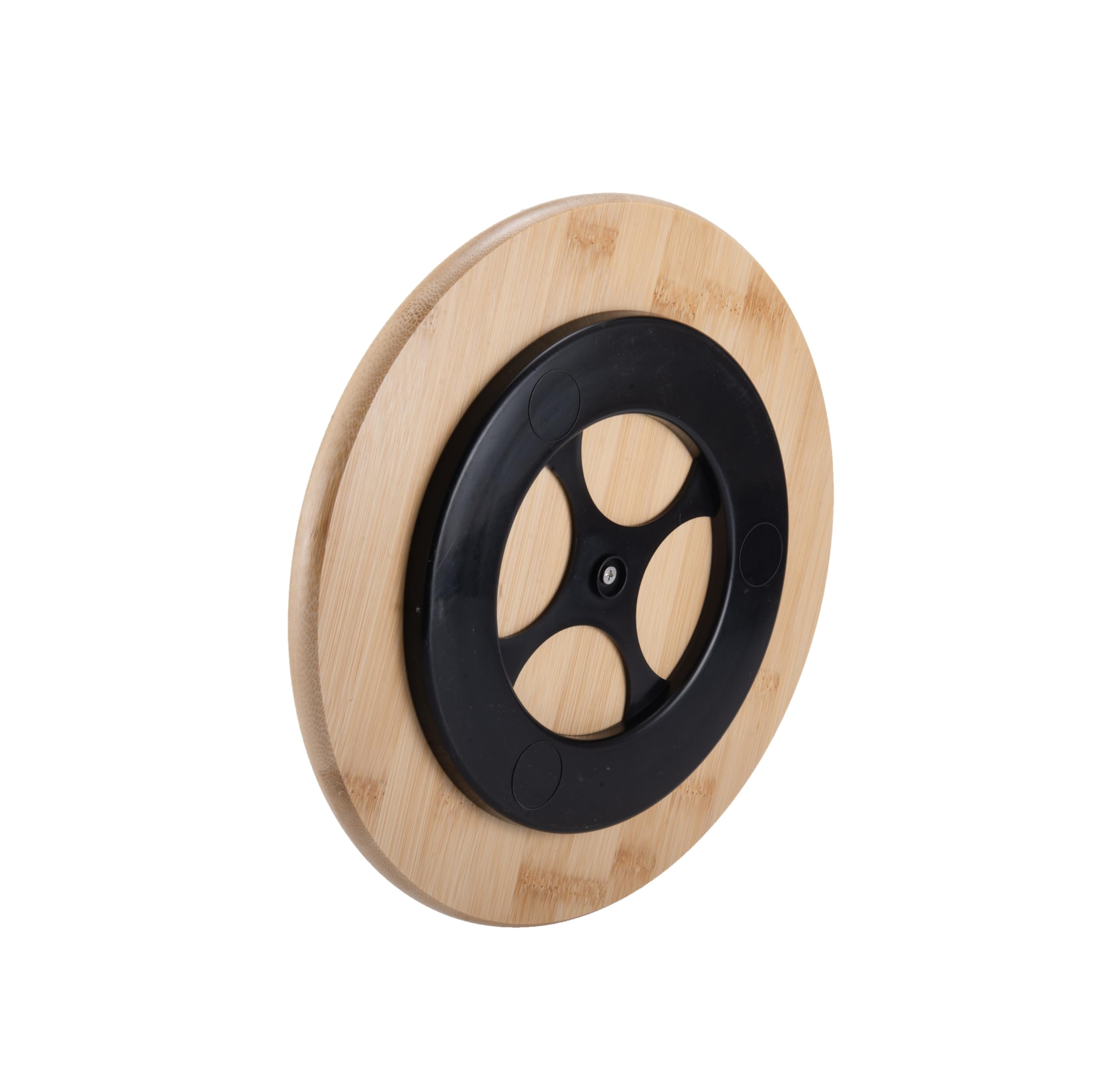 Plutreas Bamboo Lazy Susan Turntable for Cabinet or Table (12 inch)