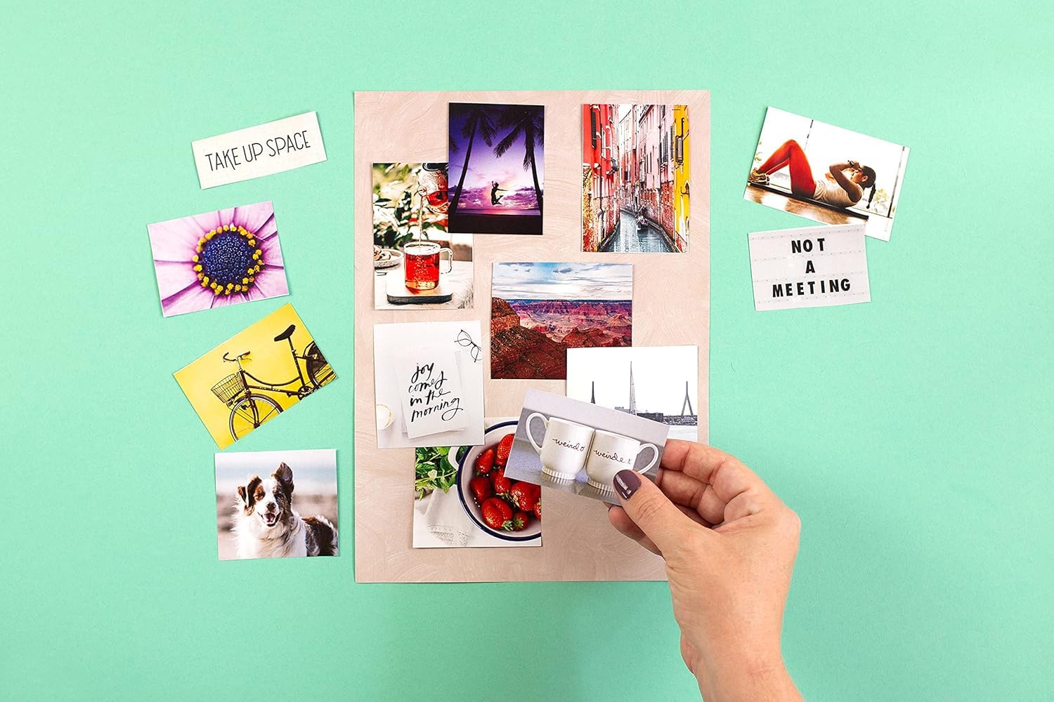 Free Period Press Vision Board Book, 700+ Words & Images in All Categories, for Visualizing Your Life Goals & Dreams, Playful, Stylish and Diverse Pictures for Collage Making & Scrapbooking
