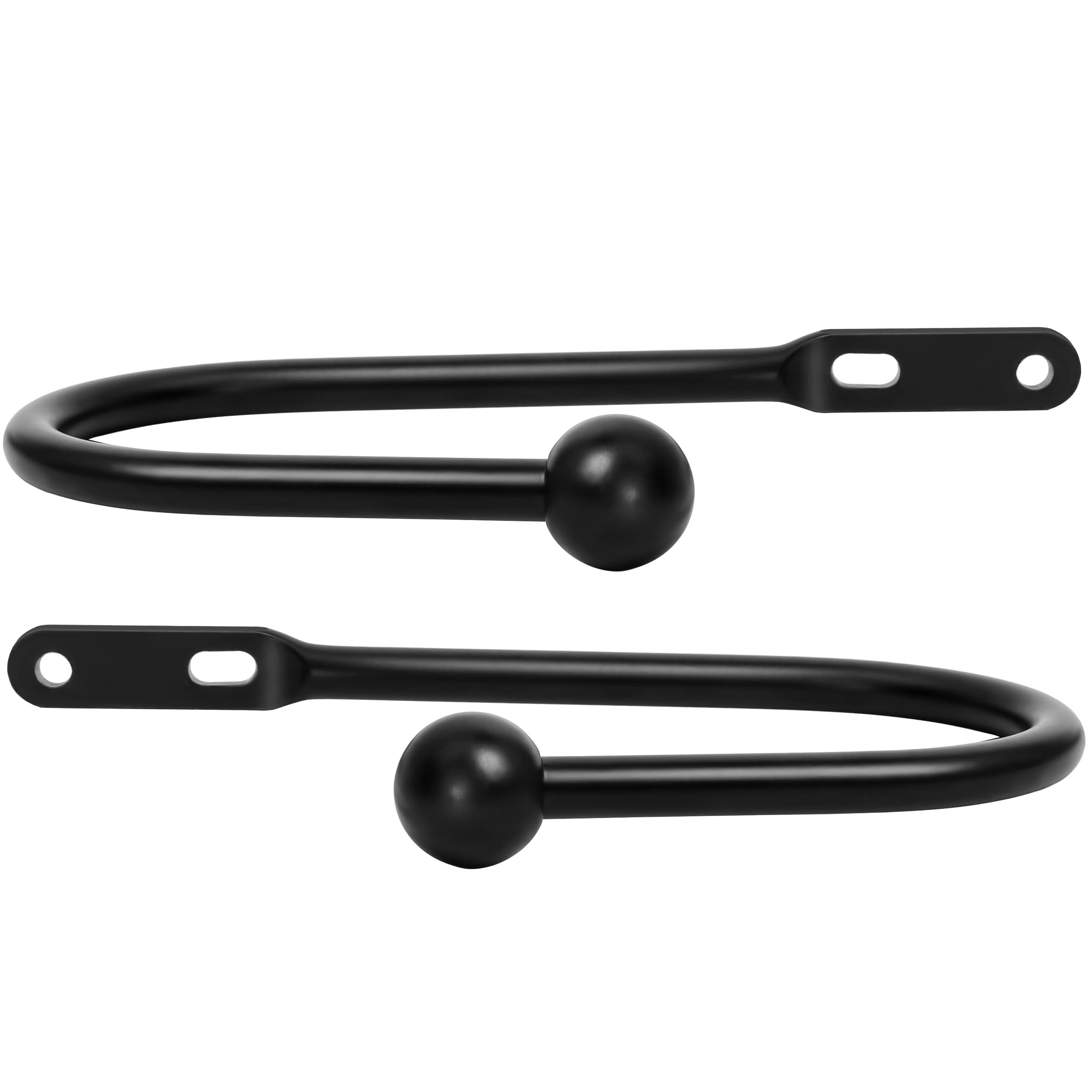 VRSS Curtain Tiebacks Drapery Holdbacks Simple Vintage Style (2pcs Black)