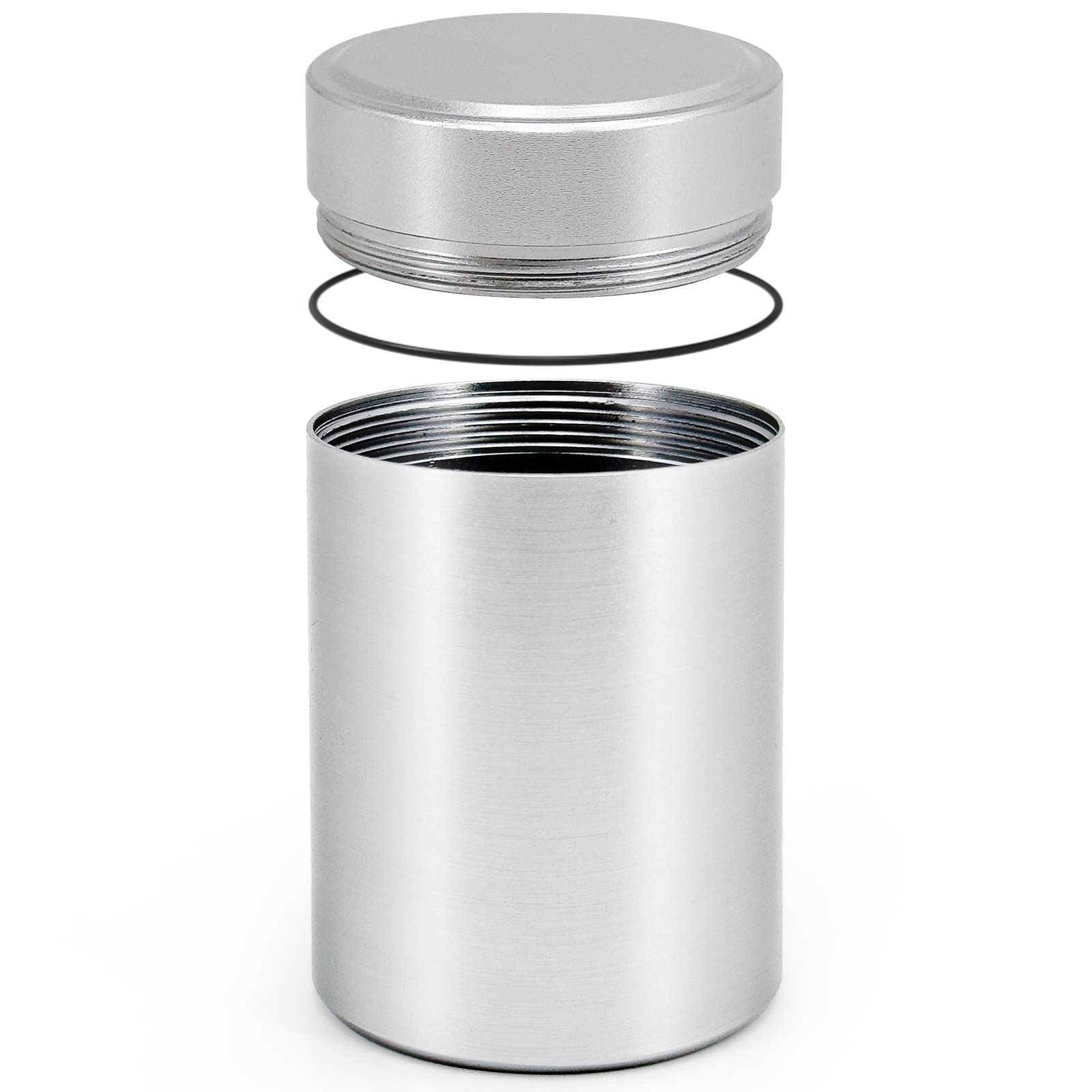 SafeDelux Aluminum Storage Jar 2-Pack Portable Multipurpose Airtight Container for Spices, Coffee & Teas