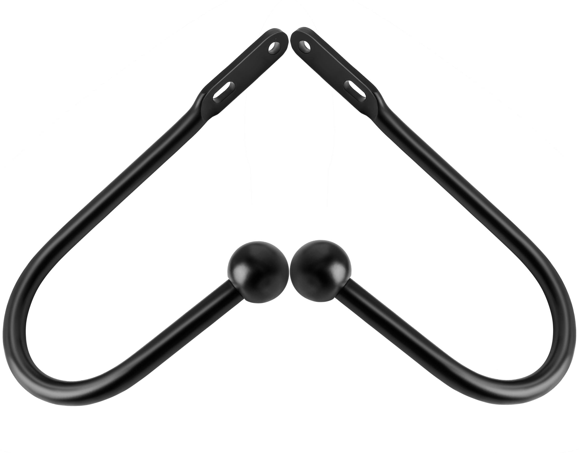 VRSS Curtain Tiebacks Drapery Holdbacks Simple Vintage Style (2pcs Black)