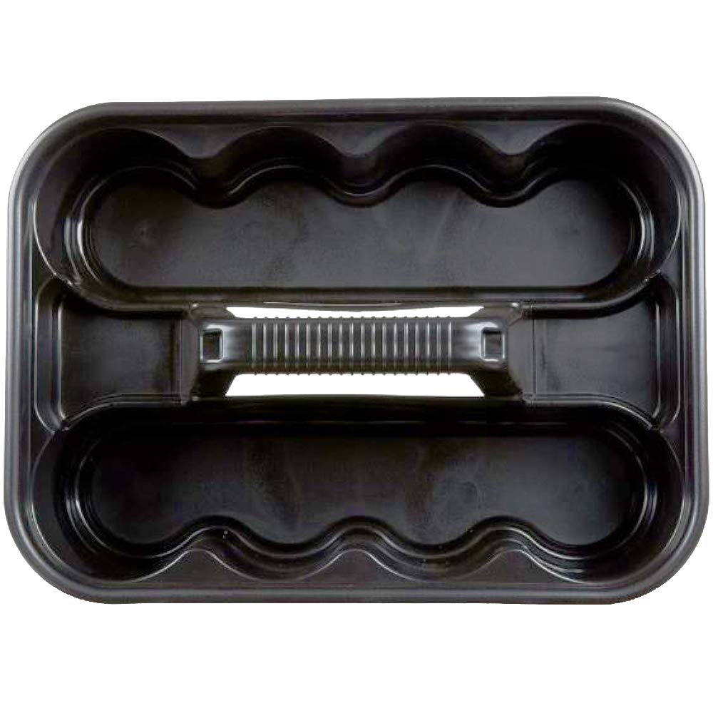 Rubbermaid Commercial Products Deluxe Carry Caddy for Cleaning Products, Spray Bottles, Sports/Water Bottles, and Postmates/Uber Eats Drivers, Black (FG315488BLA)
