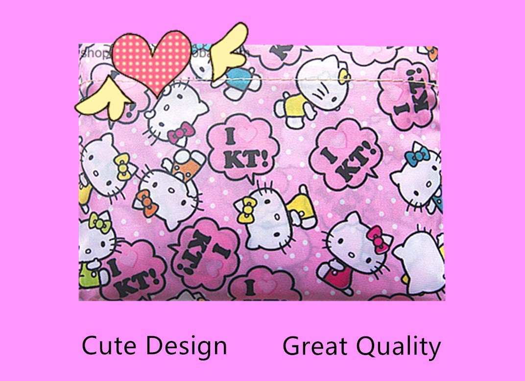 Kerr's Choice Lightweight Portable Grocery Bag Large Capacity Shopping Bag Durable Reusable Tote Bag Travel Accessories -- Kitty