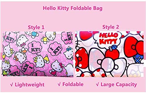 Kerr's Choice Lightweight Portable Grocery Bag Large Capacity Shopping Bag Durable Reusable Tote Bag Travel Accessories -- Kitty