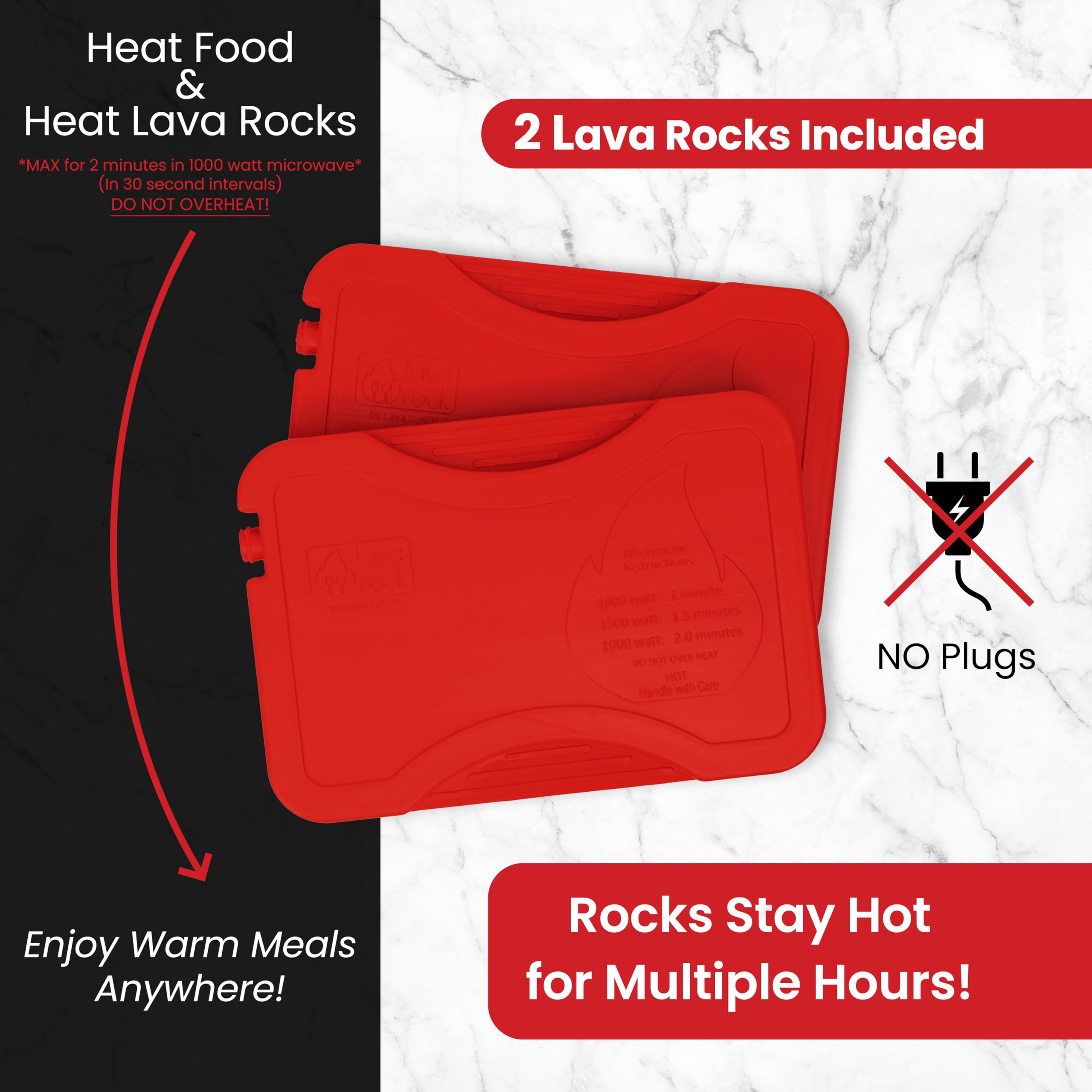 Lava Lunch™️ | Heated Lunch Box with Insulated Cold Compartment | Food Warmer Lunch Bag for Kids & Men & Women (Heather Grey)