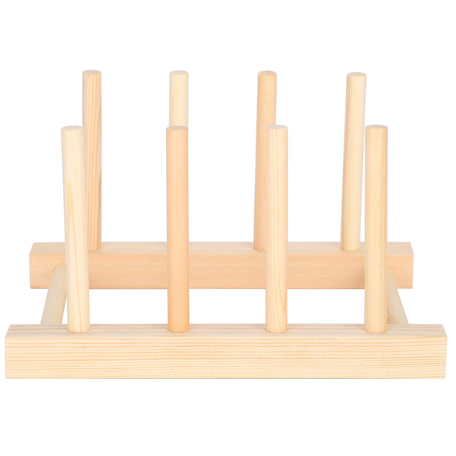 3 Set Kitchen Bowl Dish Draining Rack, Wooden Drain Dish Rack, Dinner Plate Storage Rack, Plates rack/Pans/Cups Dish rack, Kitchen Utensils