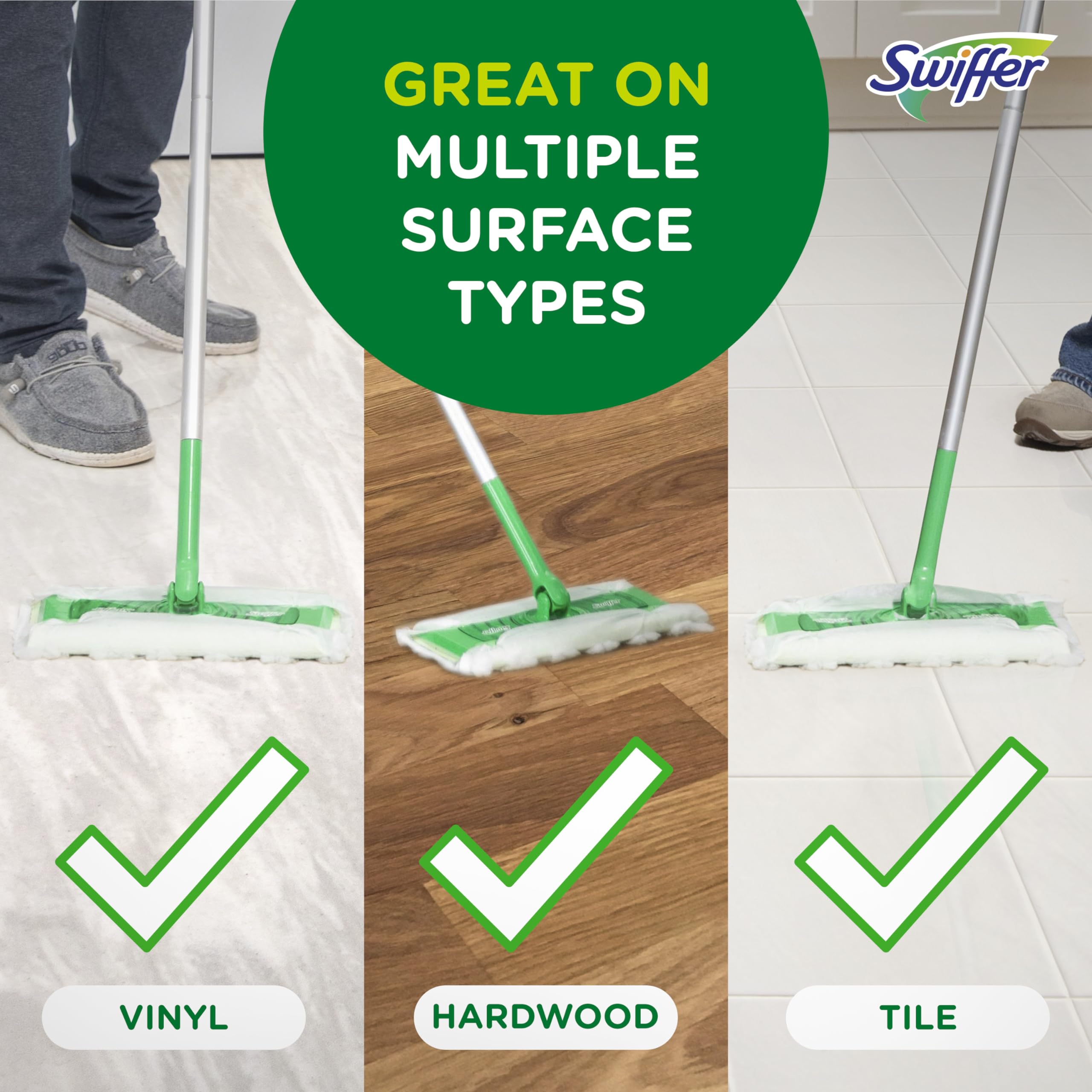 Swiffer Sweeper Dry Sweeping Pad, Multi Surface Refills for Dusters Floor Mop with Febreze Lavender Scent, 52 Count