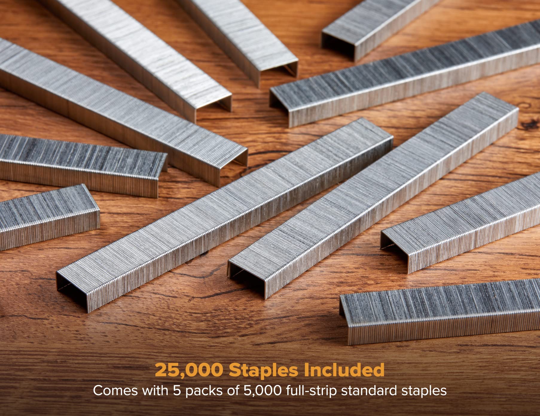 Bostitch Office Standard Staples, 1/4" Length,Full Strip Staples, 5000 Per Box, 5-Pack