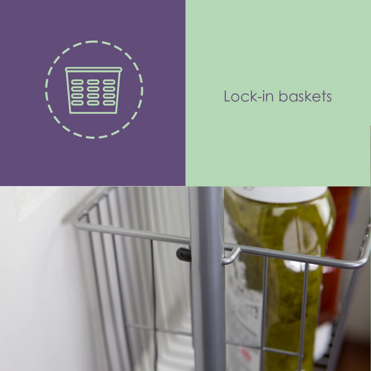 5 Tier Over The Door Pantry Organizer (Silver), By Home Basics | Metal Pantry Door Rack | Hanging Pantry Organizer For Condiments, Spices, Snacks, and Canned Goods