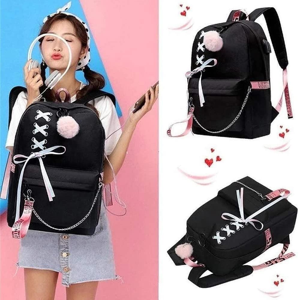 Alikpop USB Backpack Jimin Suga Jin Taehyung V Jungkook Korean Casual Backpack Daypack Laptop Bag College Bag Book Bag School Bag