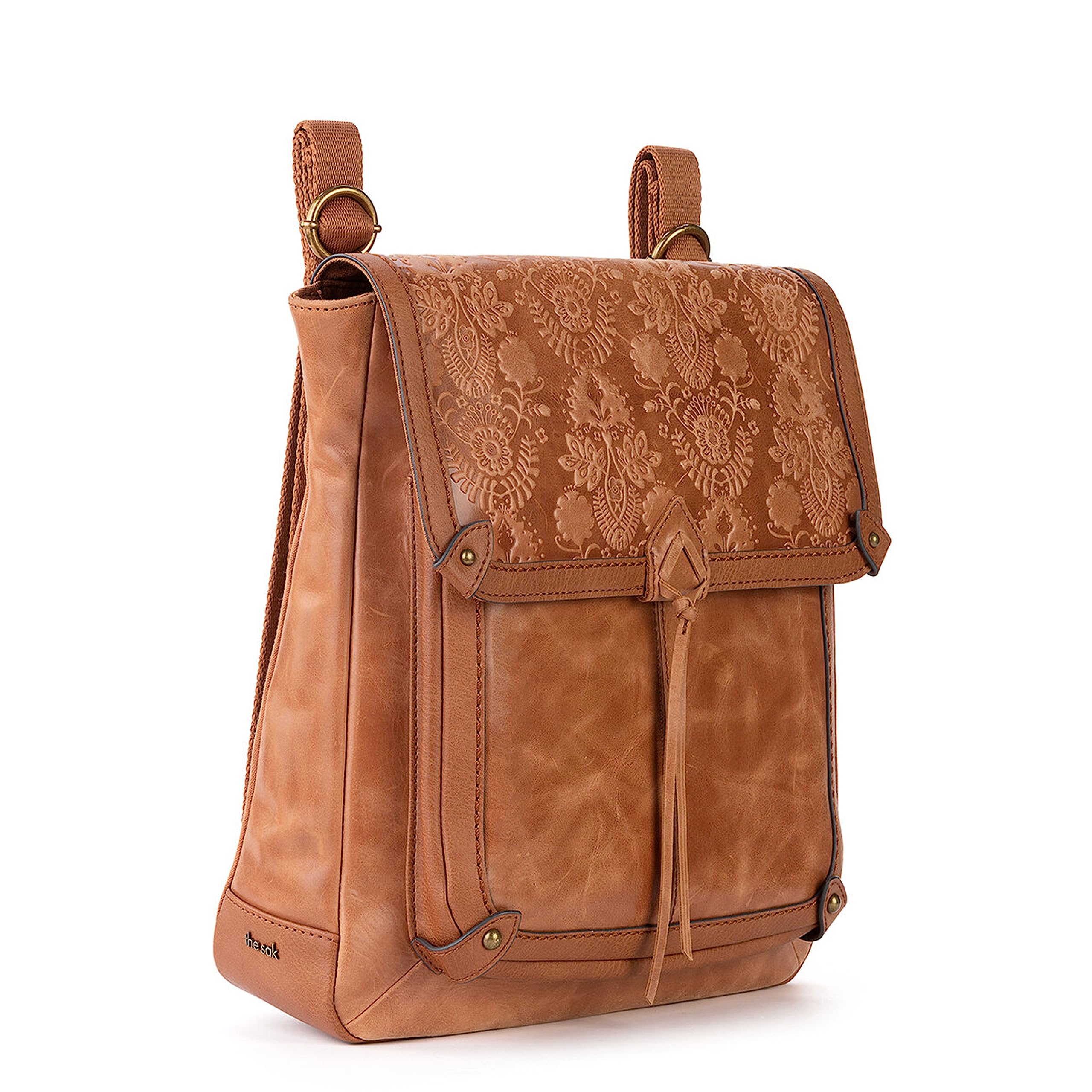 the sak womens Ventura Leather Convertible Backpack, Teak Ii, One Size US