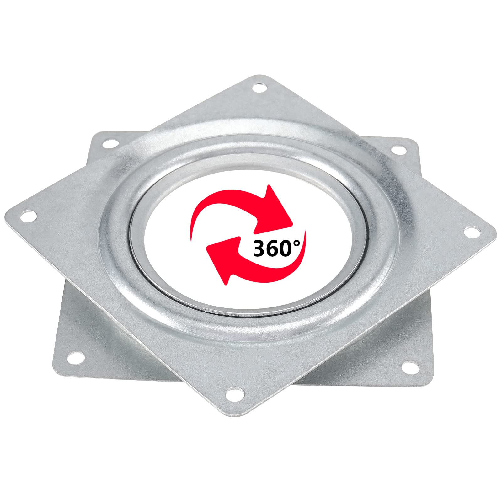 SEUNMUK 25 Pack 3.7 Inch Lazy Susan Turntable Bearing Lazy Susan Bearing Hardware Swivel Plates Bearing Plate for Kitchen Racks, Craft Table, Makeup Holder, 300lbs Capacity, Silver