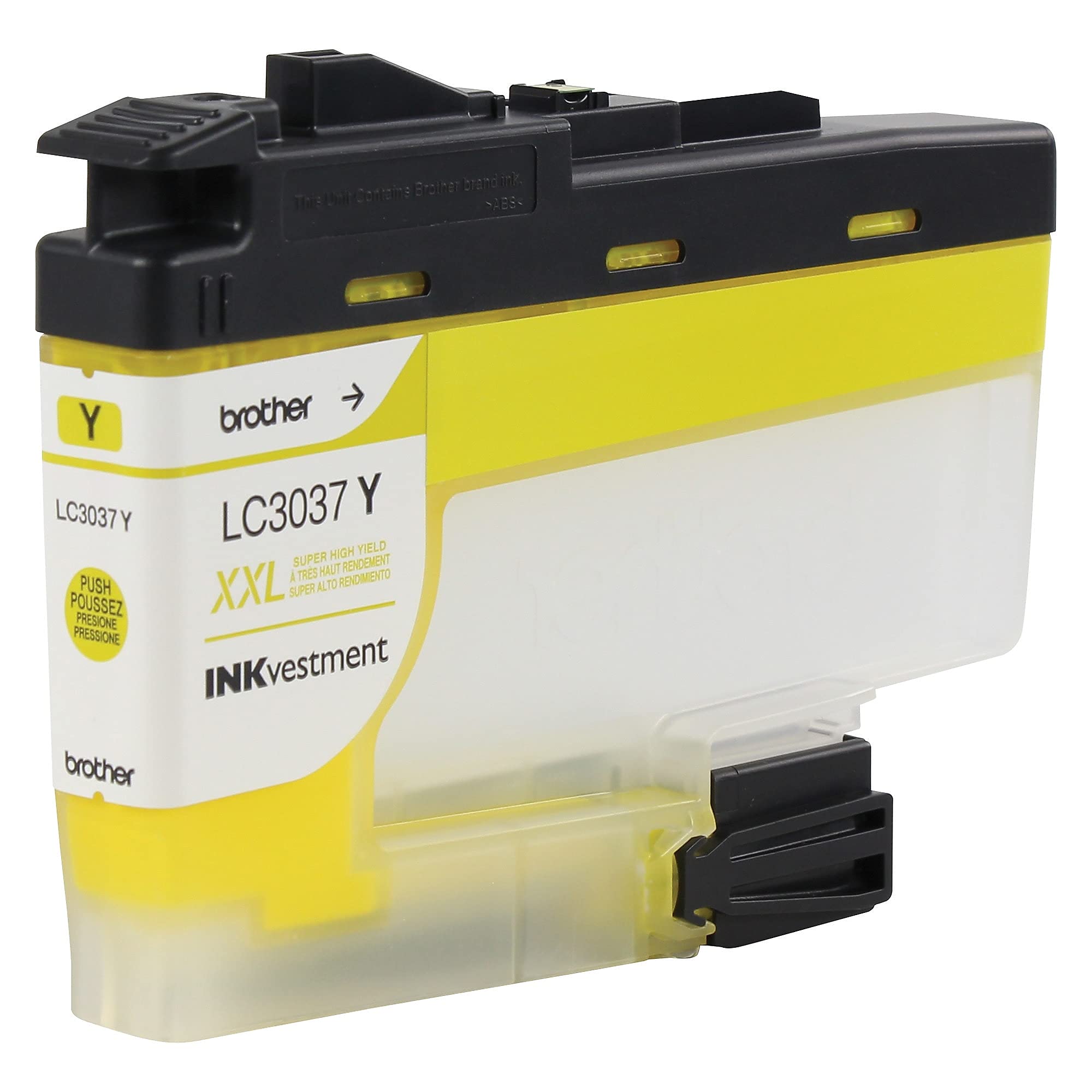 Brother Genuine LC3037Y, Single Pack Super High-Yield Yellow INKvestment Tank Ink Cartridge, Page Yield Up to 1,500 Pages, LC3037