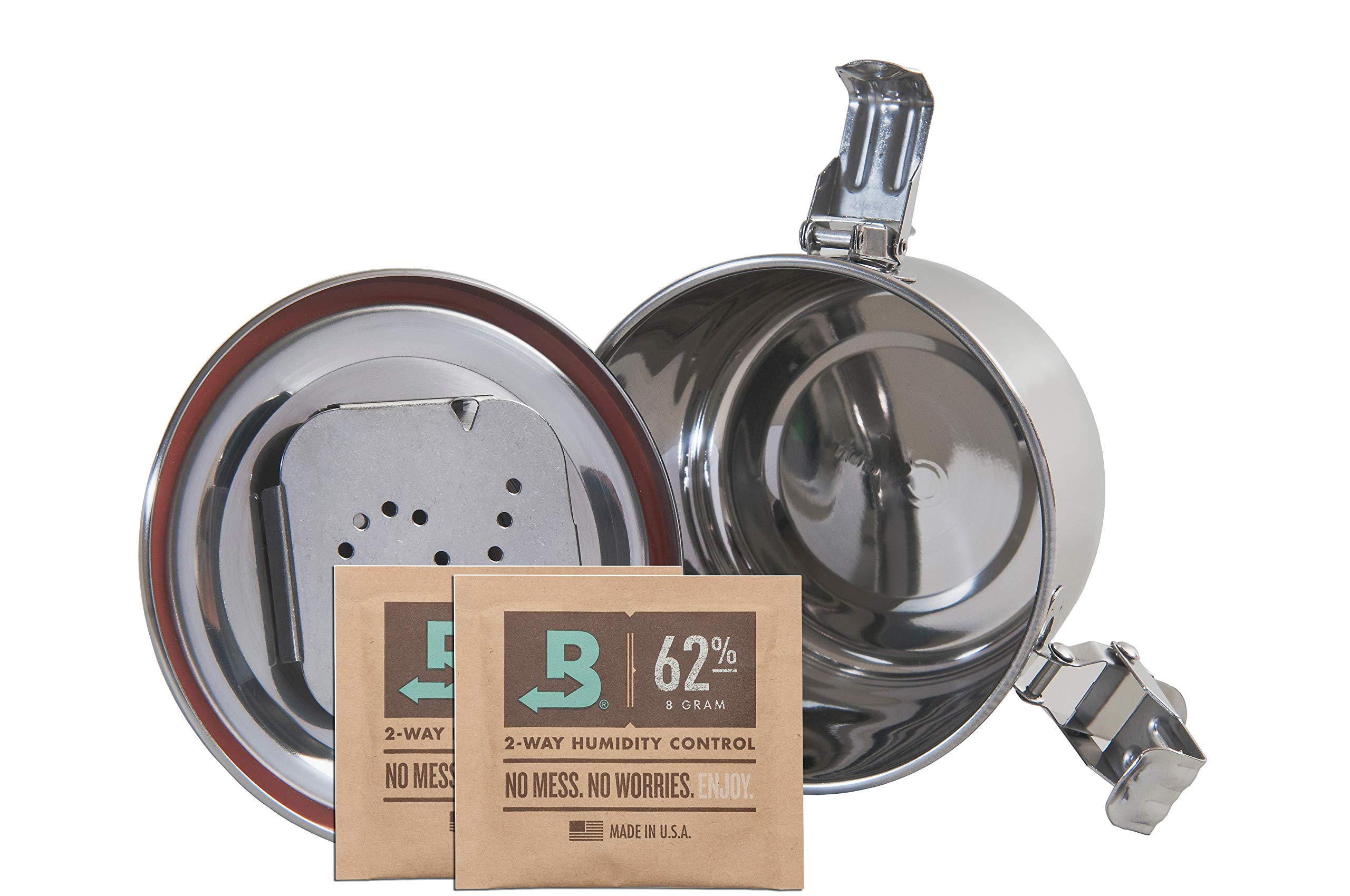 CVault Humidity Control Airtight Stash Container by - Size: Large (2-8g Boveda Packs Included)