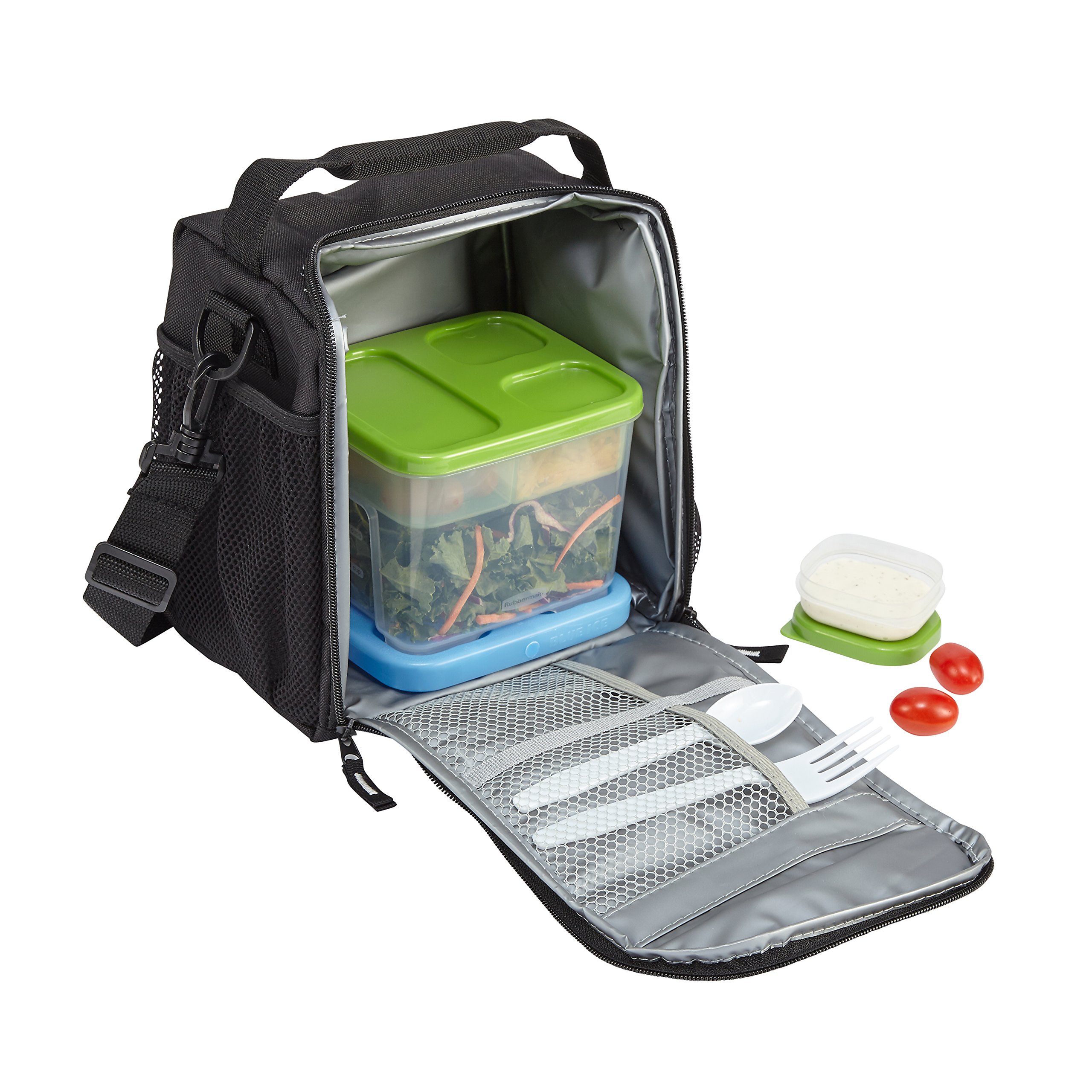 Rubbermaid LunchBlox Lunch Bag, Medium, Black Etch