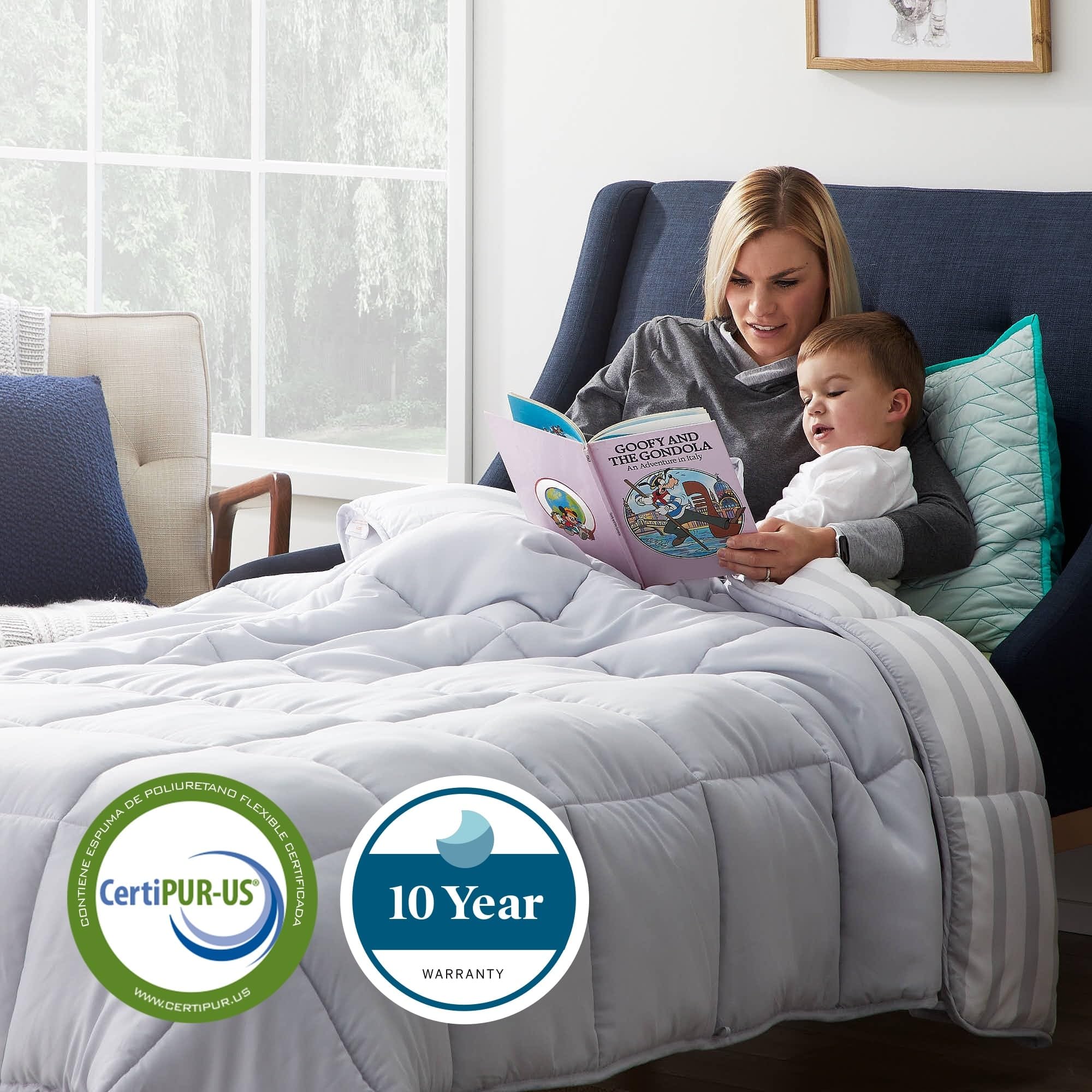 Lucid 5 Inch Firm Gel Memory Foam Mattress Twin— Gel Infusion—Hypoallergenic Bamboo Charcoal—Breathable Cover