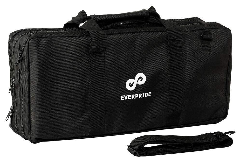EVERPRIDE Chef Knife Bag PLUS Knife Guard Set (10-Piece Set) β Knife Carrying Bag Holds 20 Knives PLUS Kitchen Tools β Felt-Lined and BPA Free Knife Sheath Set β Knives Not Included