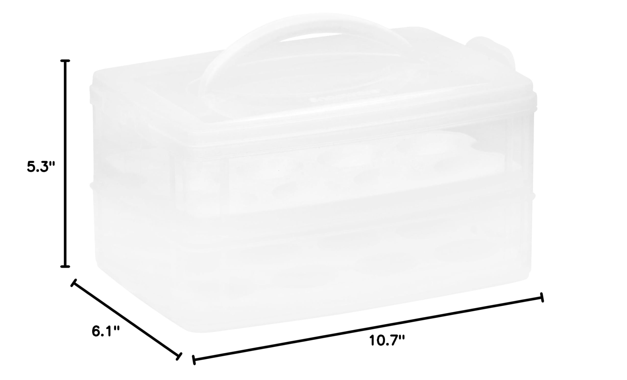 Snapware Snap 'N Stack Portable Storage Carrier with Lid for Eggs, BPA-Free Egg Holders, Dessert Carrier with Stackable Trays, Microwave, Freezer and Dishwasher Safe