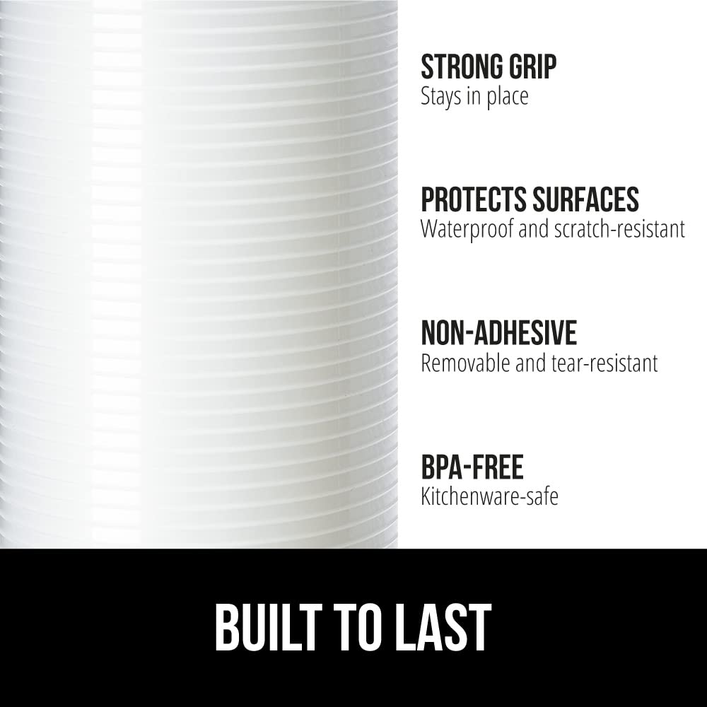 Gorilla Grip Non Adhesive, Waterproof, Durable Ribbed Drawer Liner, Easy to Trim, Reusable, Strong Grip Liners for Drawers, Kitchen Cabinets, Desk Storage, Shelf Organization, 12x20, Clear