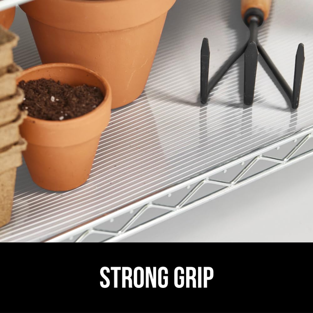 Gorilla Grip Non Adhesive, Waterproof, Durable Ribbed Drawer Liner, Easy to Trim, Reusable, Strong Grip Liners for Drawers, Kitchen Cabinets, Desk Storage, Shelf Organization, 12x20, Clear